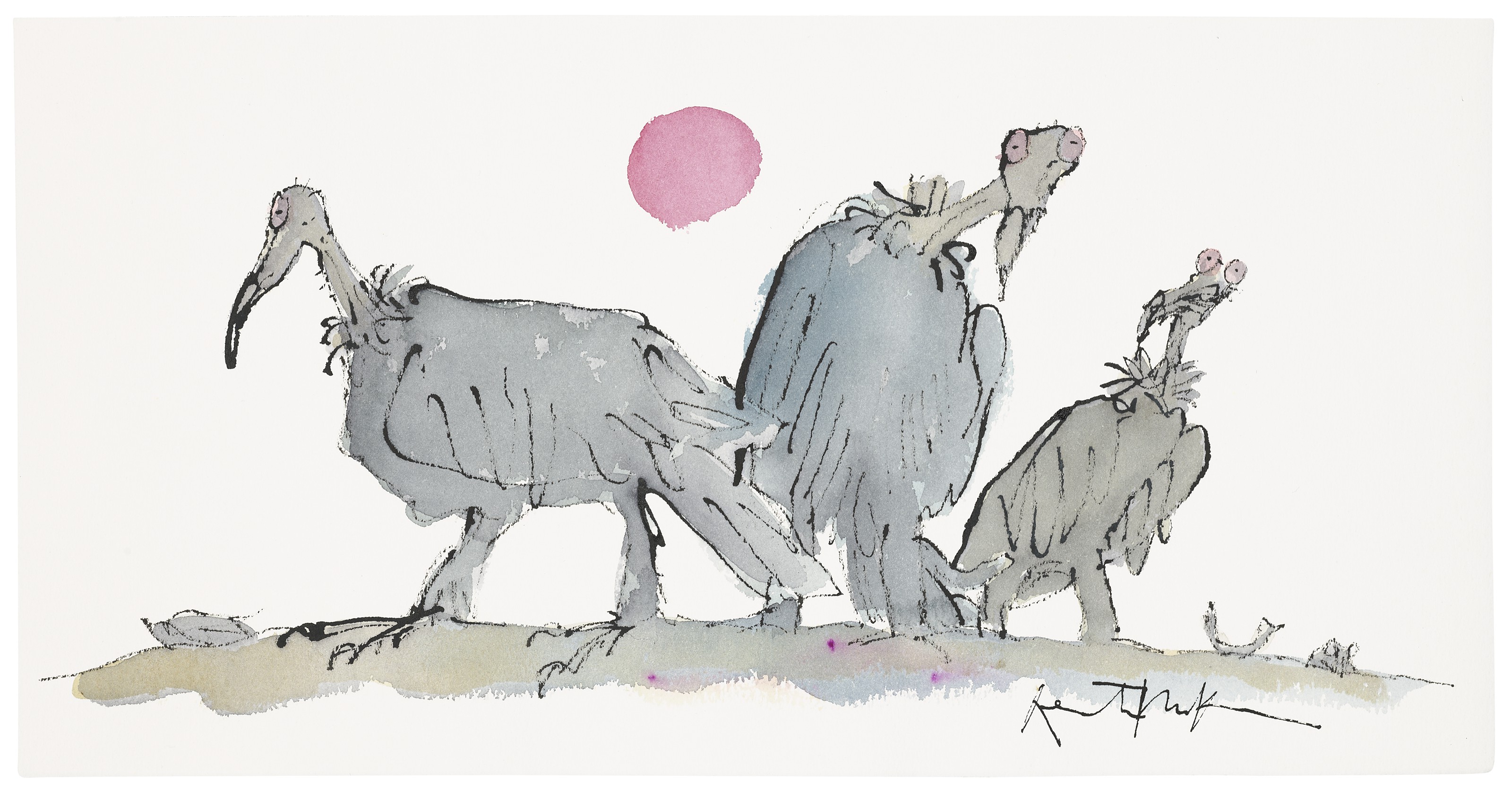 QUENTIN BLAKE (b.1932), Three vultures | Christie’s