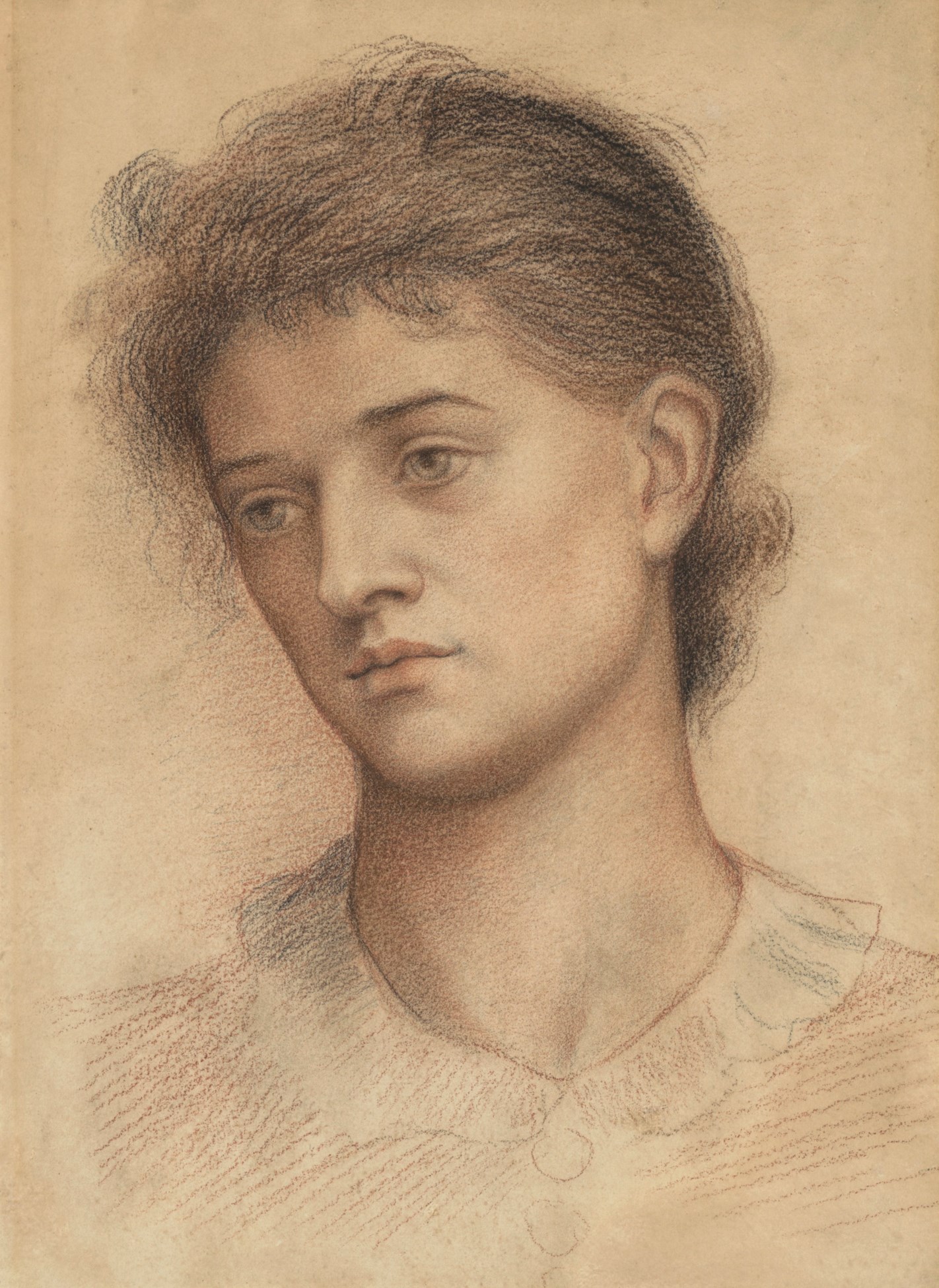 EVELYN DE MORGAN (BRITISH, 1855-1919), Portrait head of a woman ...