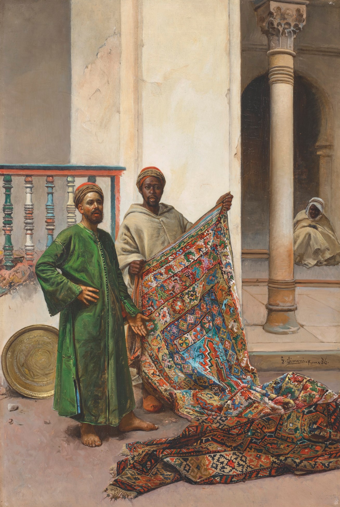 GUSTAVO SIMONI (ITALIAN, 1845-1926), The Carpet Merchant | Christie's