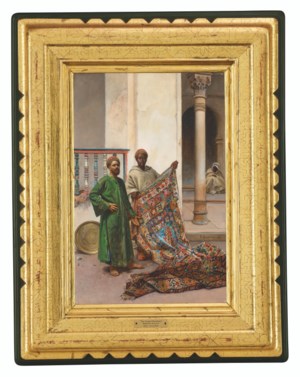 GUSTAVO SIMONI (ITALIAN, 1845-1926), The Carpet Merchant | Christie's