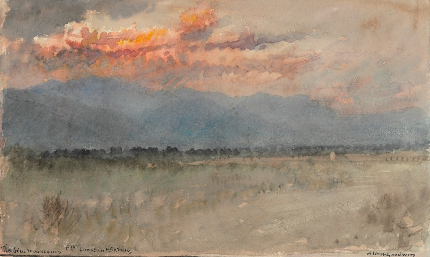 ALBERT GOODWIN, R.W.S. (BRITISH 1845-1932), The Blue Mountains ...