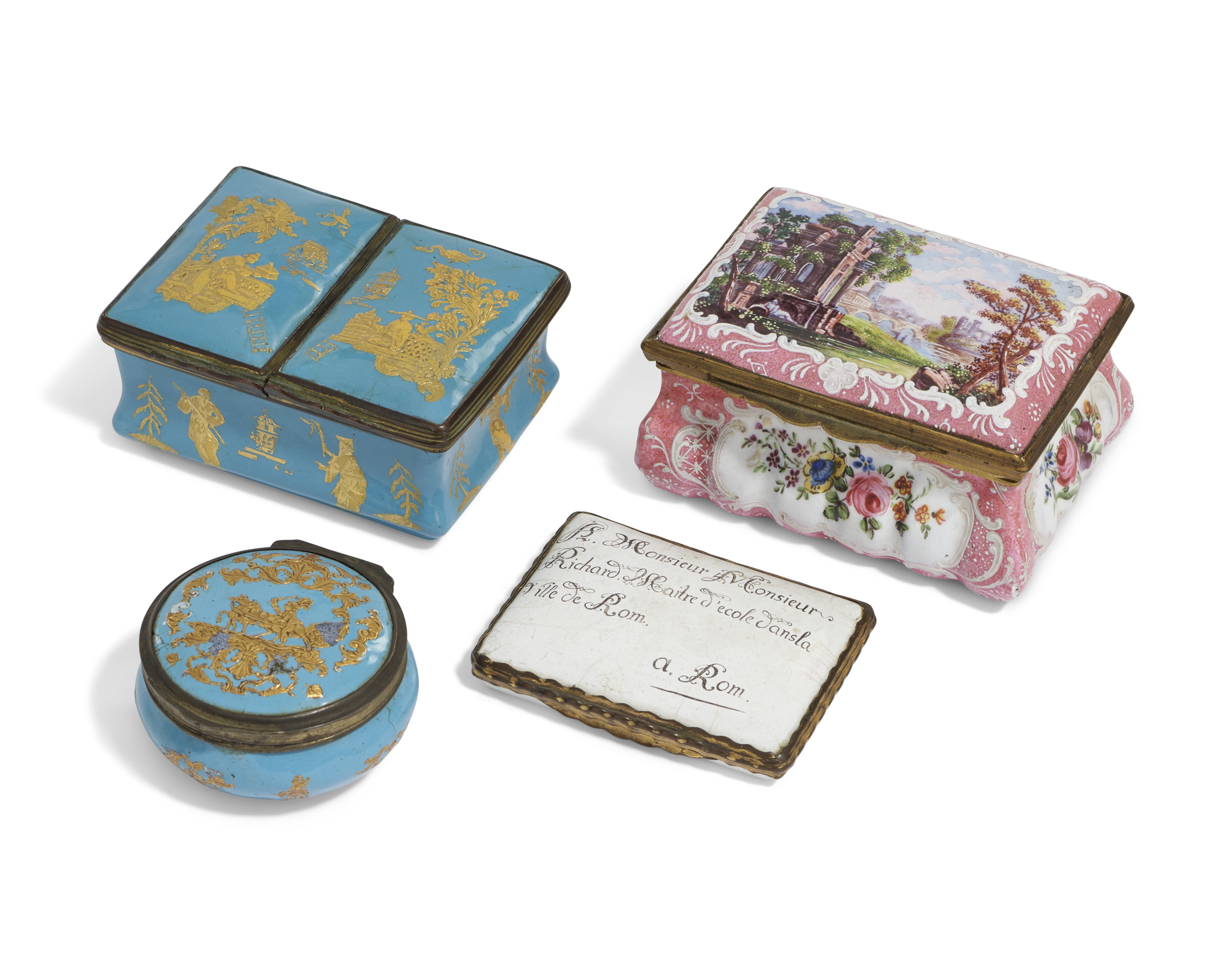 A CONTINENTAL BLUE ENAMEL SNUFF BOX, 18TH CENTURY | Christie’s