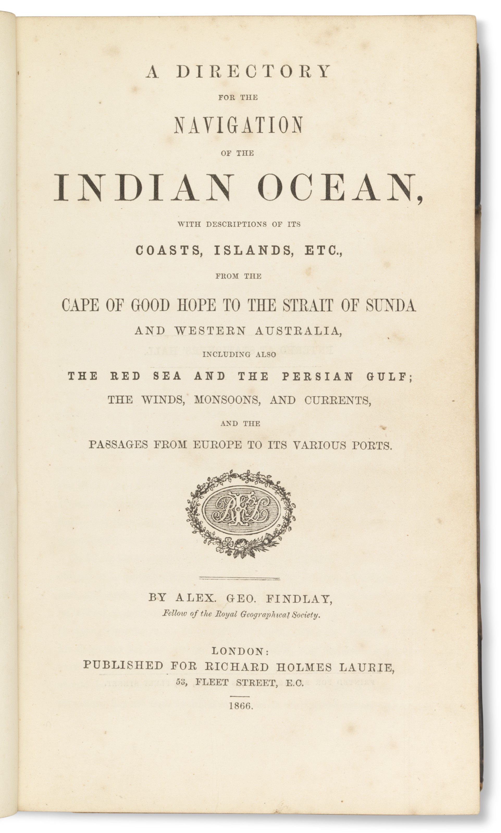 Alexander George Findlay (1812–1875), A Directory for the Navigation of ...