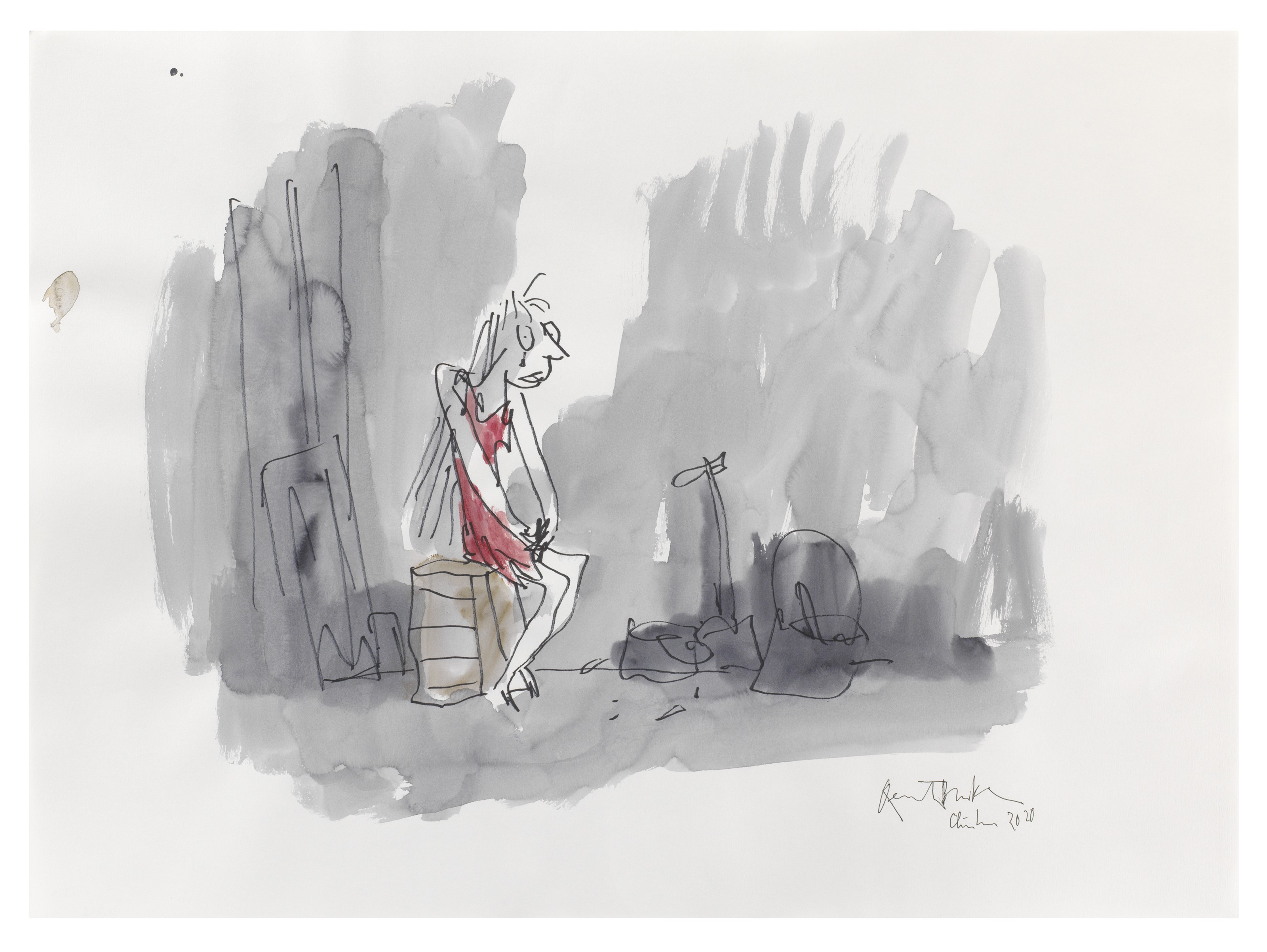 cinderella crying on bed