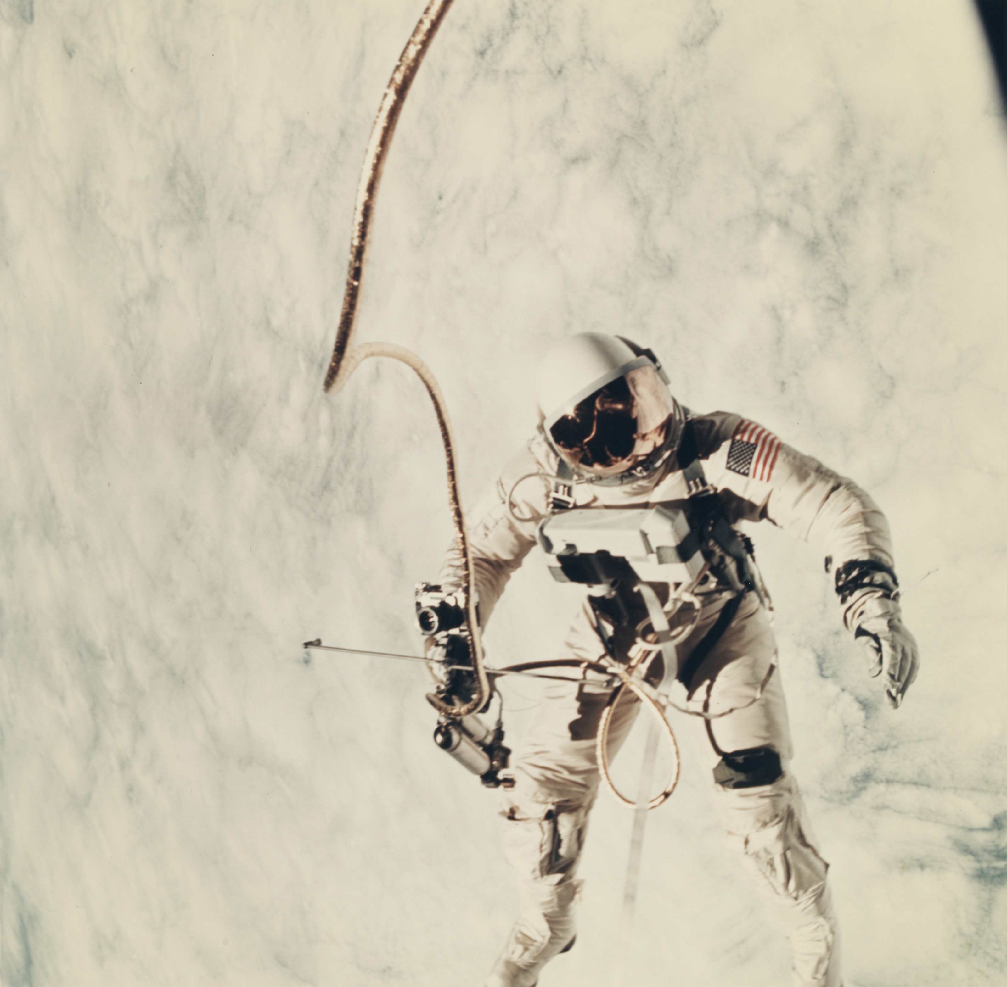 First US spacewalk; Ed White’s EVA over the cloud-covered Pacific Ocean ...