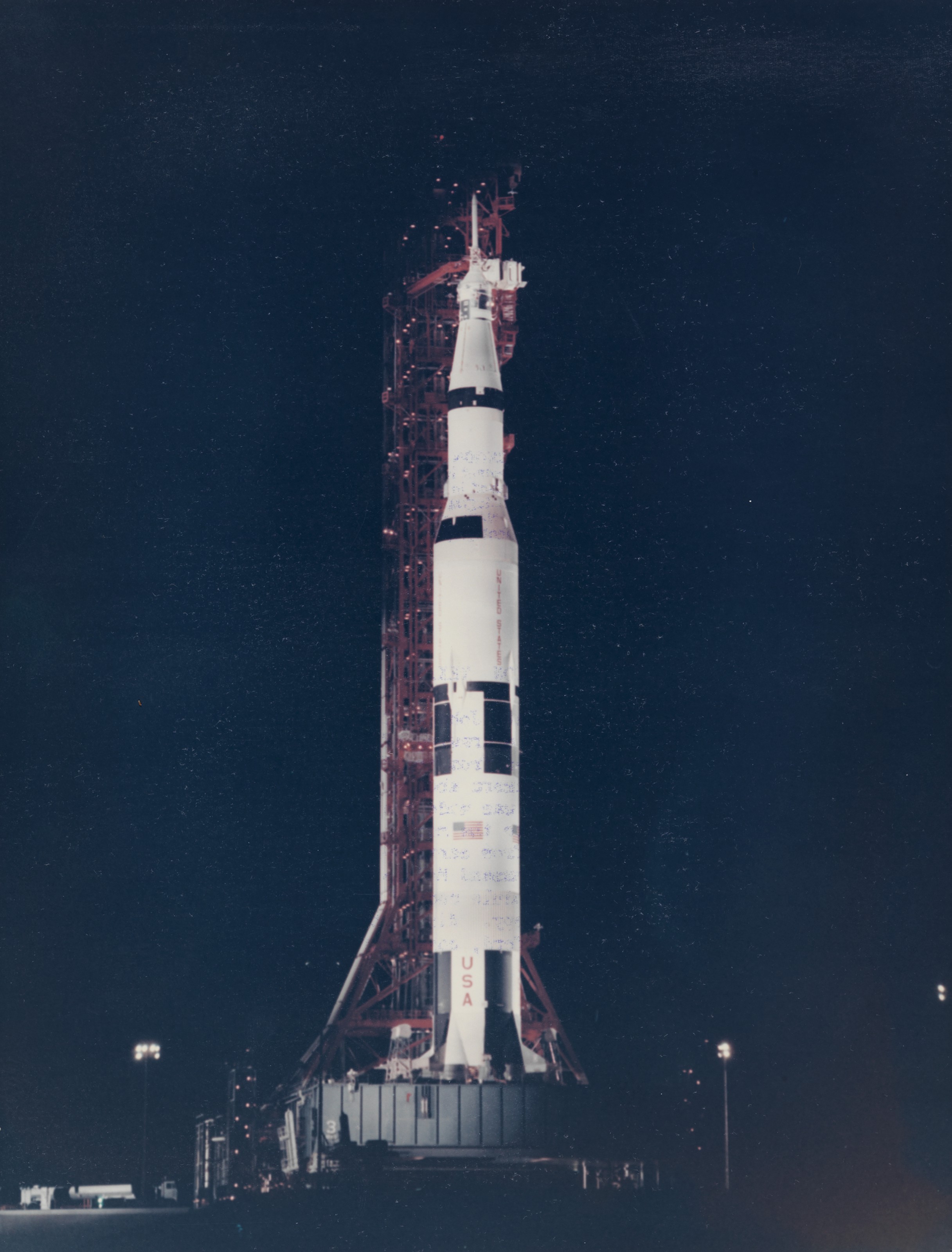 "Dress rehearsal" for the moon landing: Apollo 10 on launch pad, Cape ...