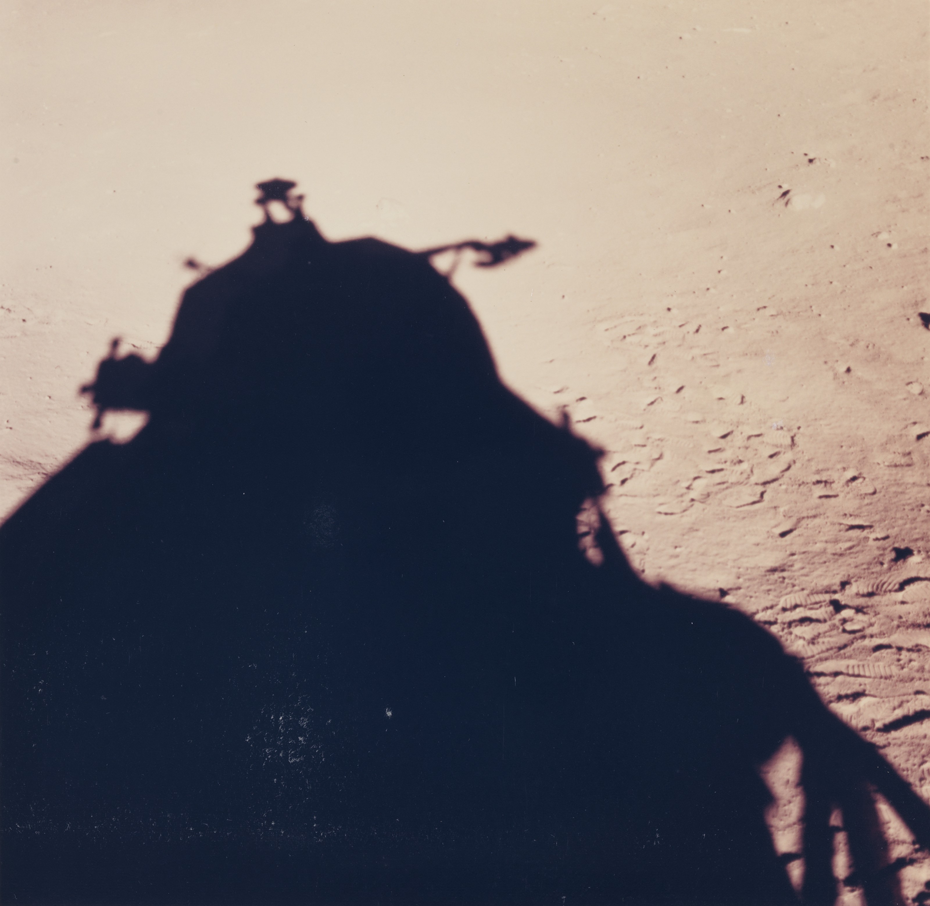 Two views of the lunar surface from the Apollo 11 lunar module "Eagle ...