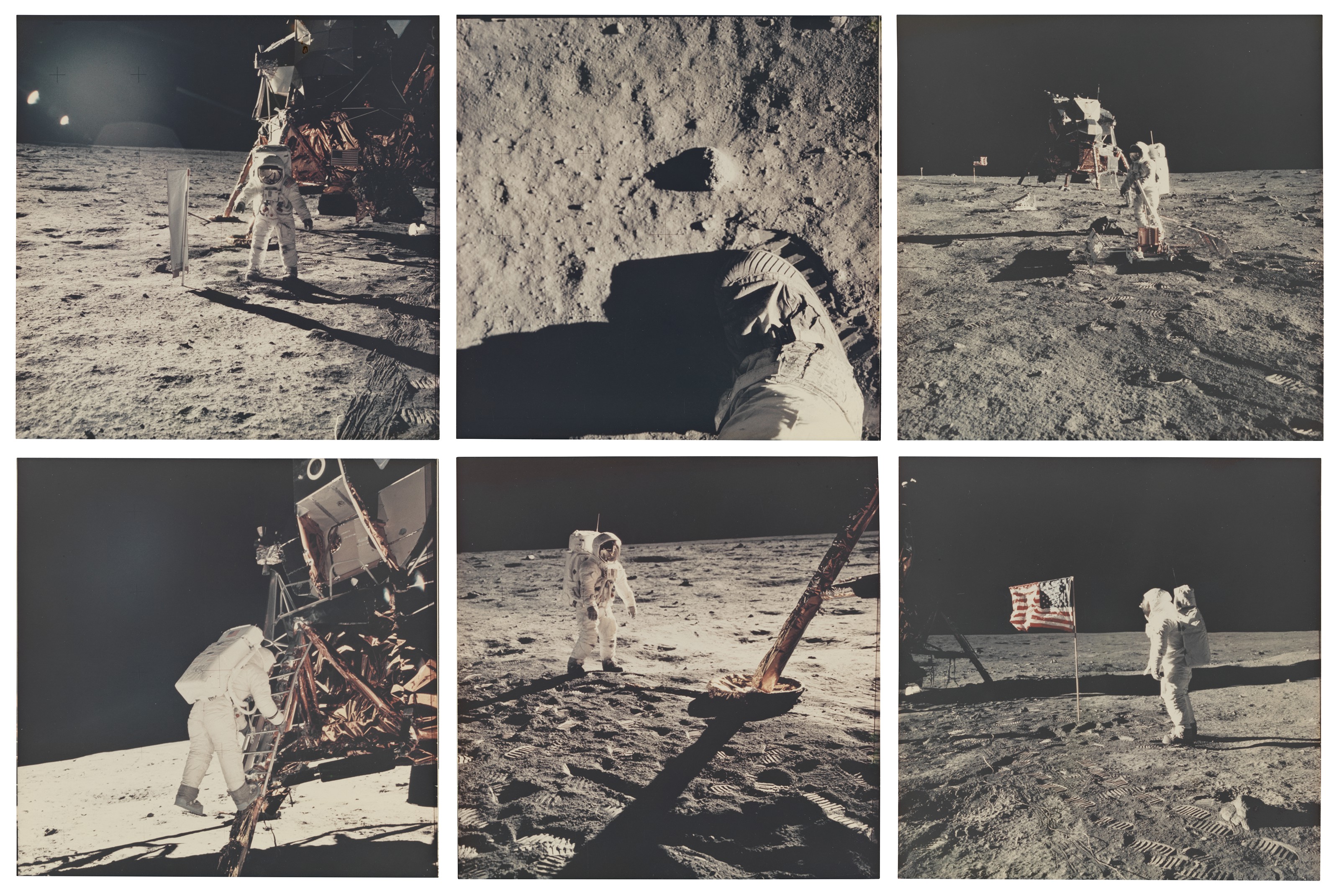 Snapshots of history: six photographs of the Apollo 11 Moon landing ...