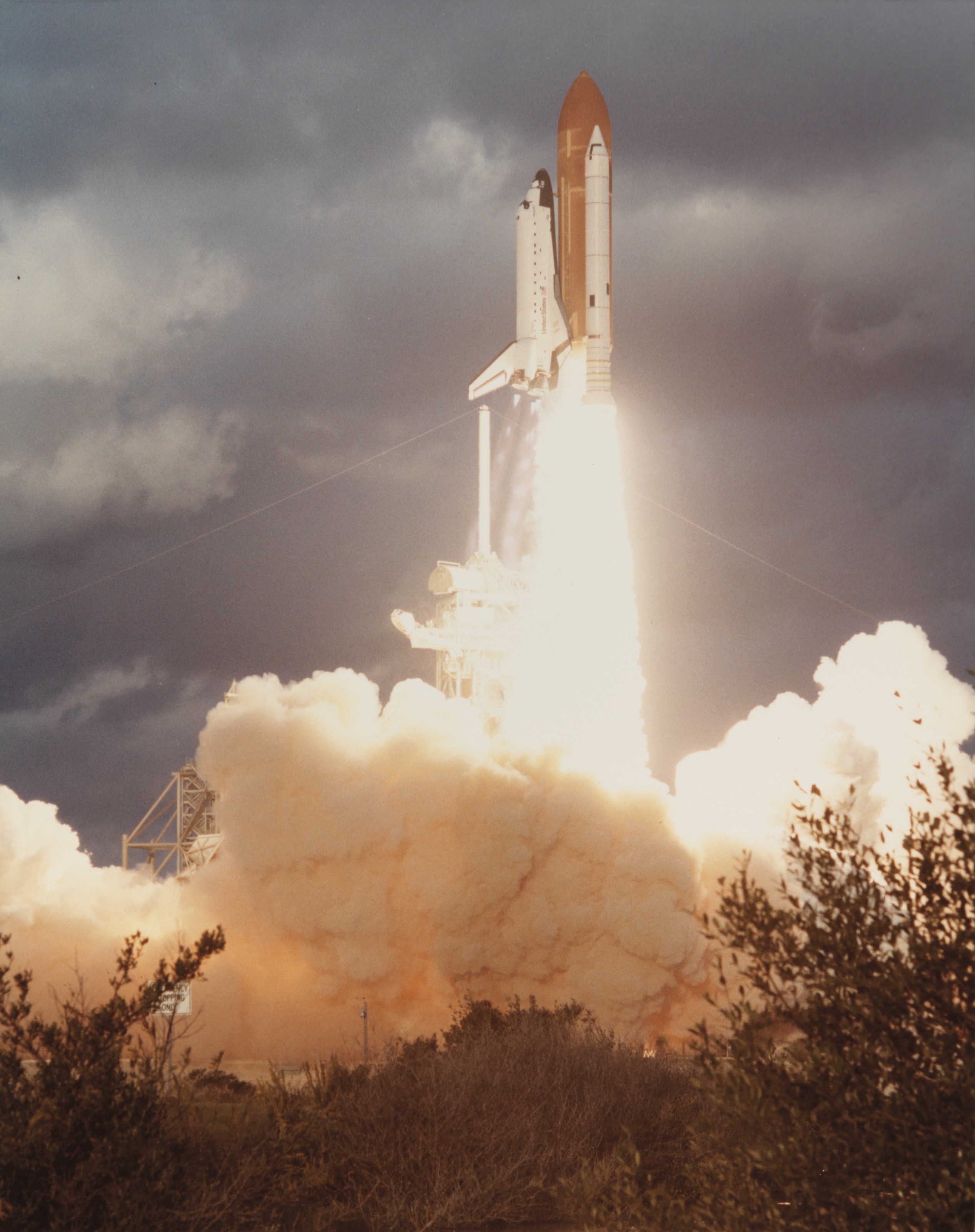Liftoff: a group of eight pre-launch and launch photographs of Space ...