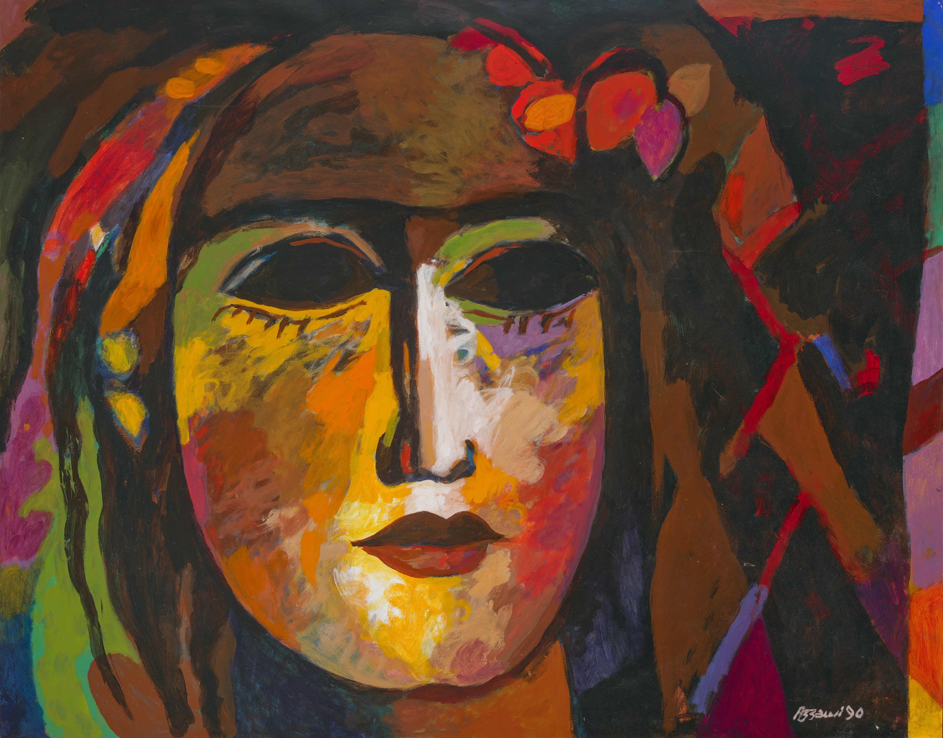 Dia Al-Azzawi (Iraqi, b. 1939), Face | Christie’s