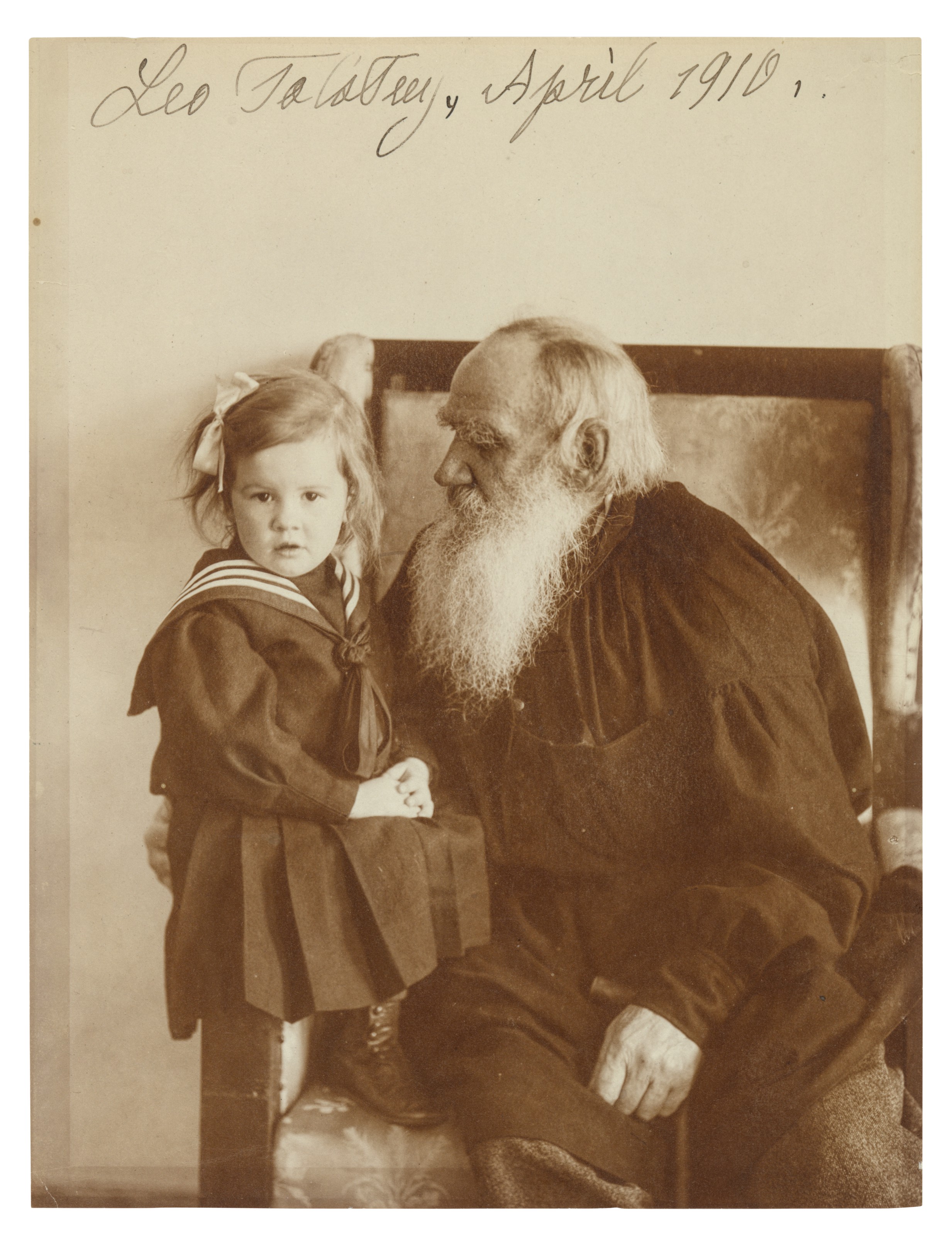Count Lev Nikolayevich Tolstoy (1828-1910), Tolstoy and granddaughter ...