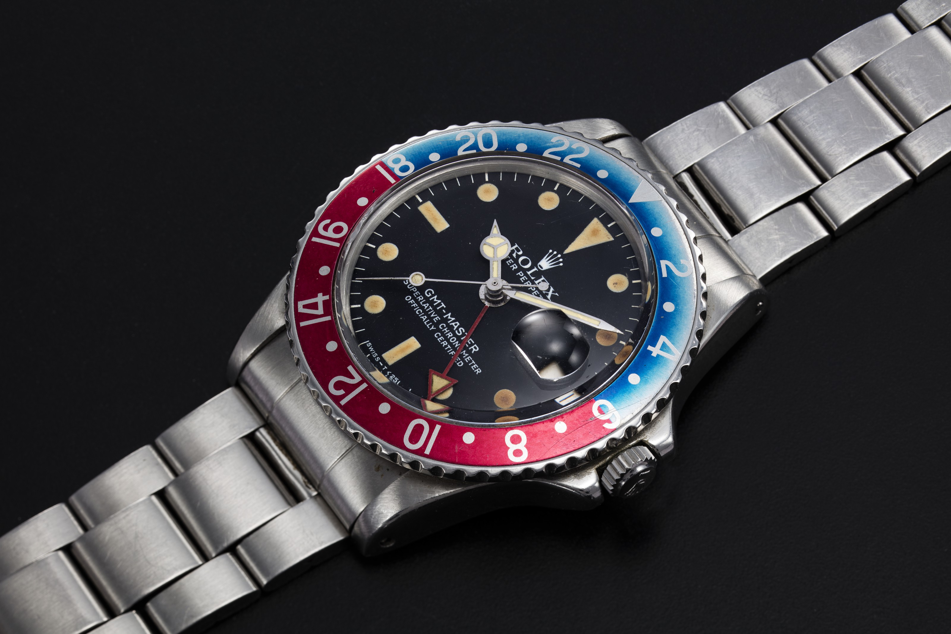 ROLEX, A STEEL OYSTER PERPETUAL GMT-MASTER “RED ARROW”, REF. 1675, CASE ...