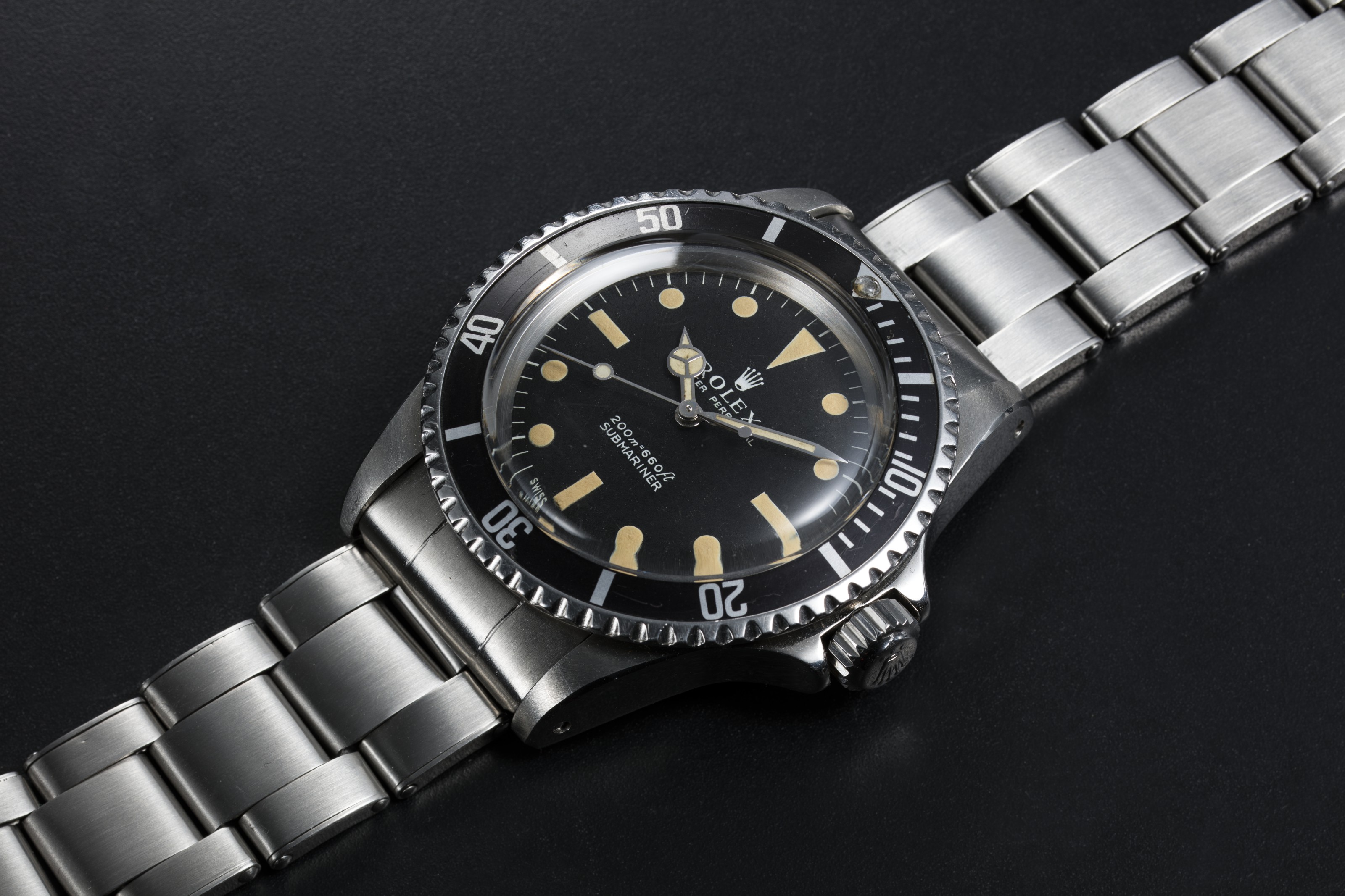 ROLEX, STEEL SUBMARINER WITH “INVERTED” CASE NUMBERS, REF. 5513, CASE ...