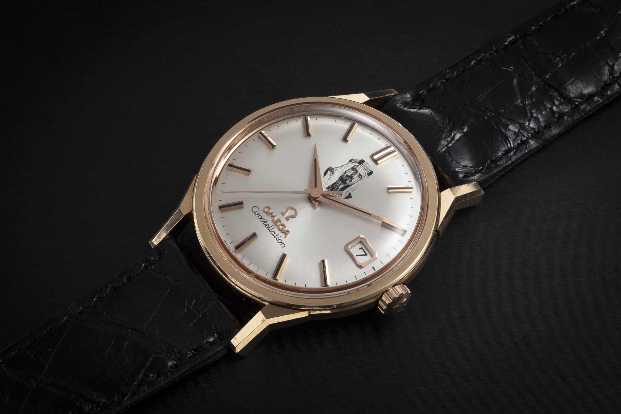OMEGA, CONSTELLATION REF. BB 168.005, A GOLD WRISTWATCH WITH PORTRAIT ...