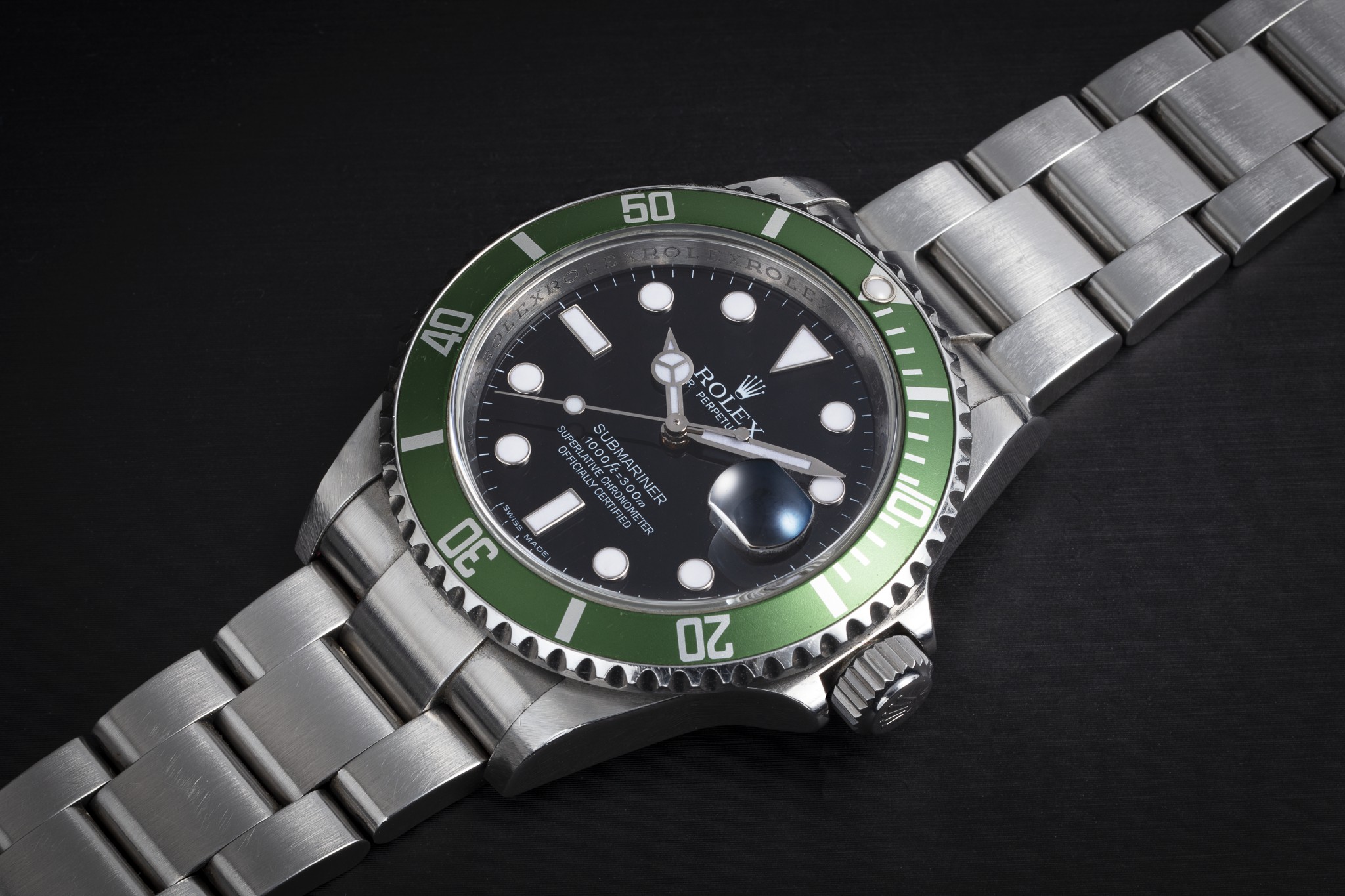 ROLEX, SUBMARINER REF. 16610T “KERMIT”, A STEEL AUTOMATIC DIVER’S WATCH ...