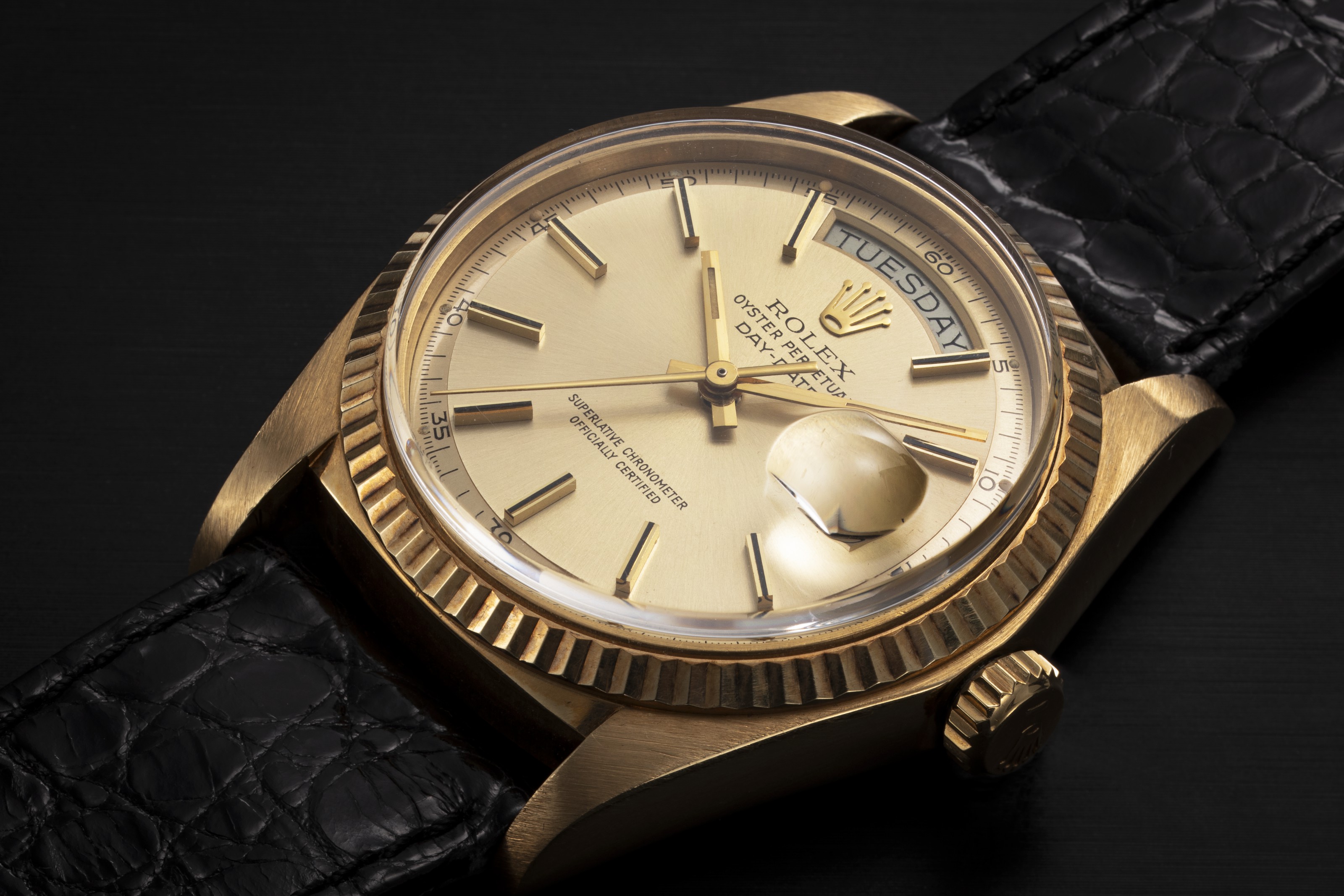 ROLEX, DAY-DATE, REF. 1803, A GOLD AUTOMATIC WRISTWATCH, CASE NUMBER: 5 ...