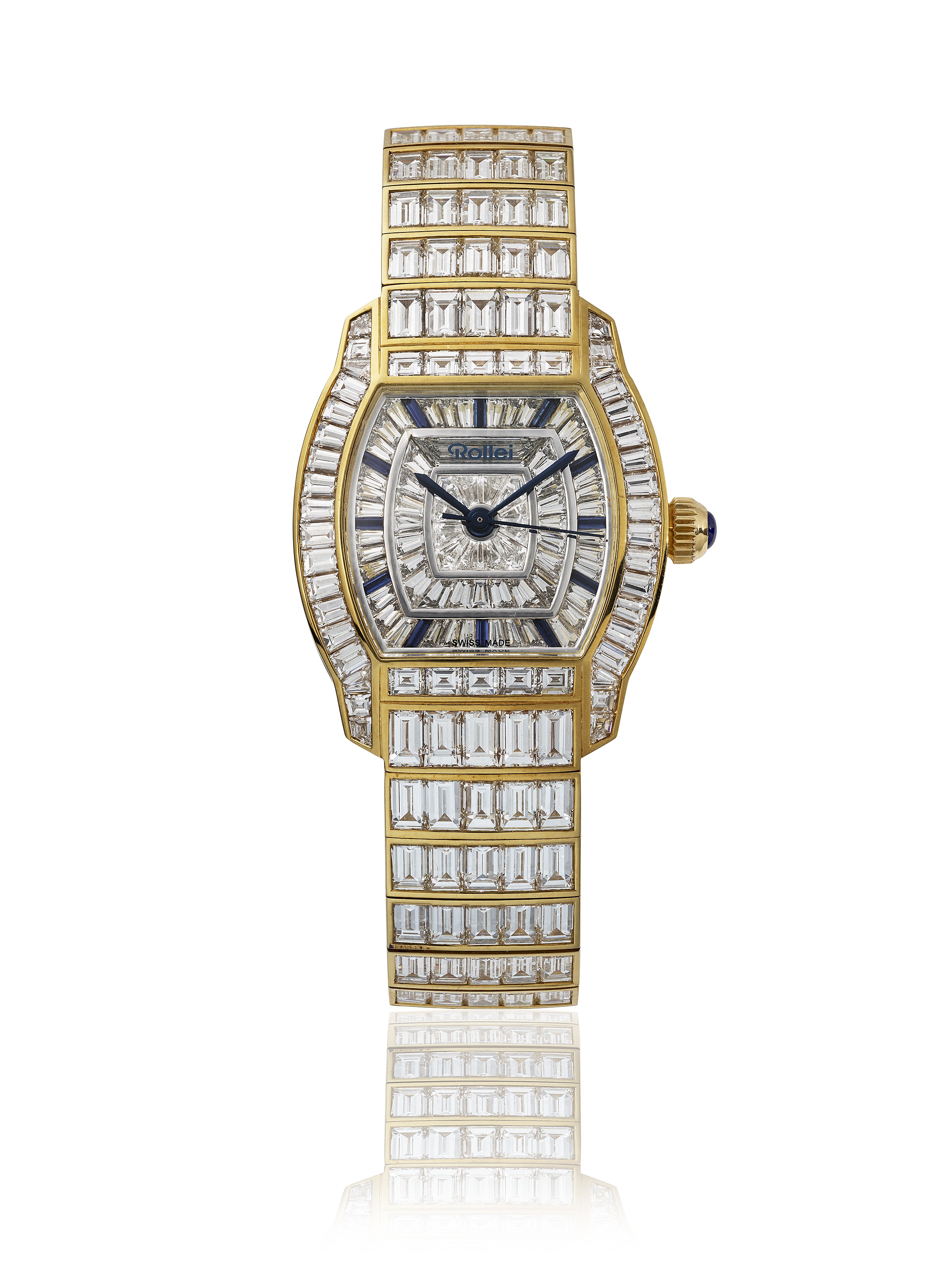 ROLLEI, GOLD AND DIAMONDS BRACELET WATCH, | Christie’s