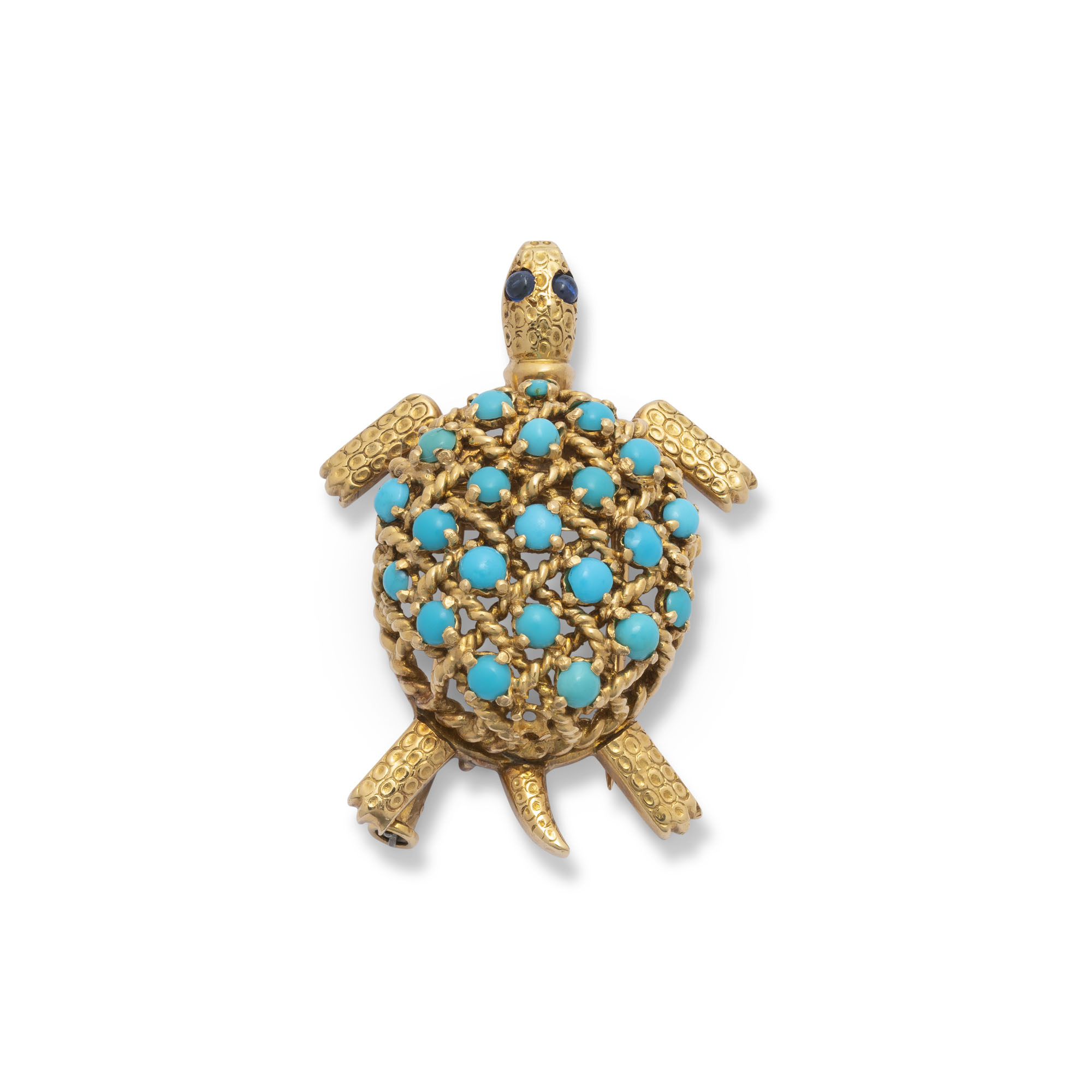 CARTIER PARIS TURQUOISE AND SAPPHIRE TURTLE BROOCH, | Christie’s