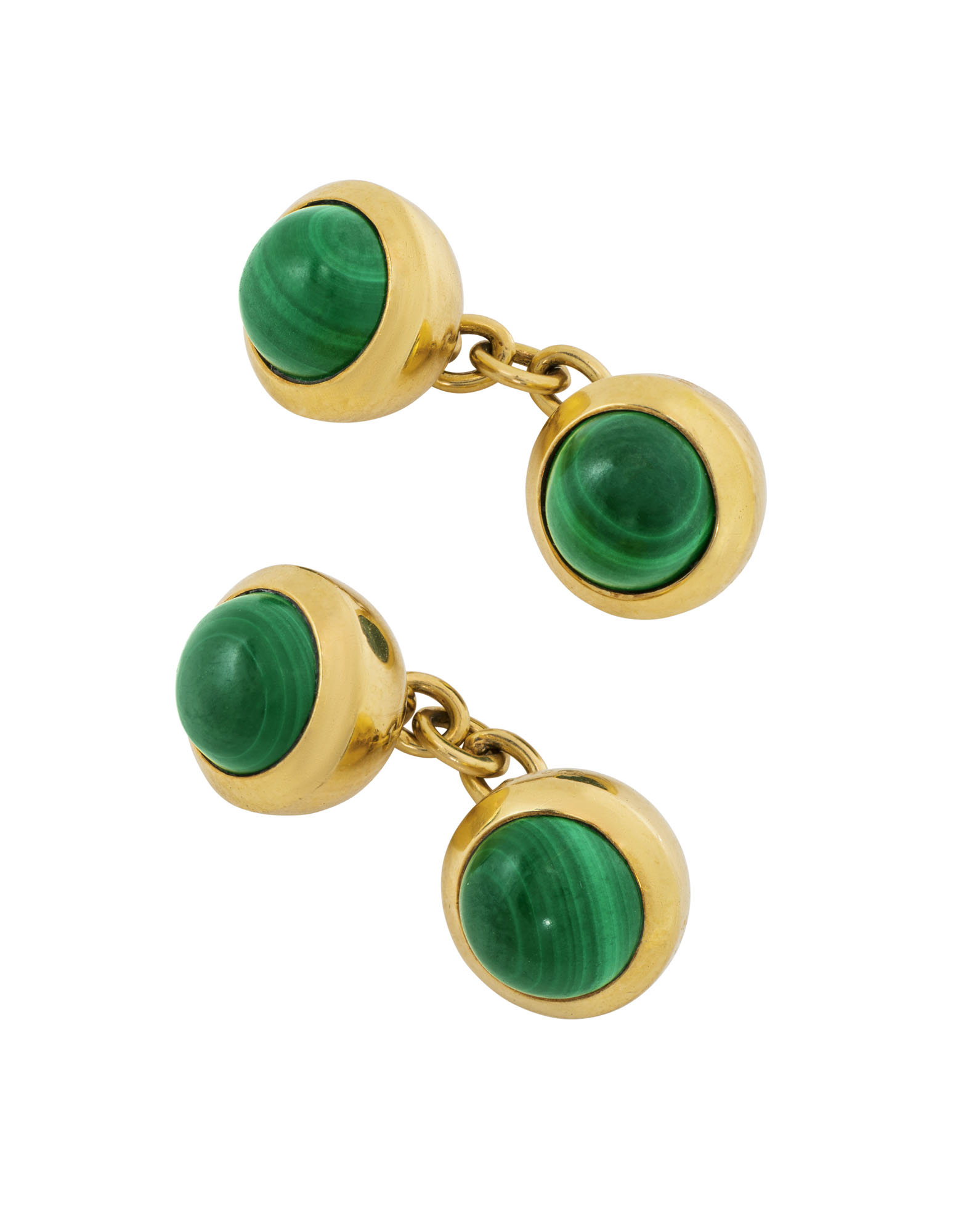 CARTIER MALACHITE AND GOLD CUFFLINKS, | Christie’s