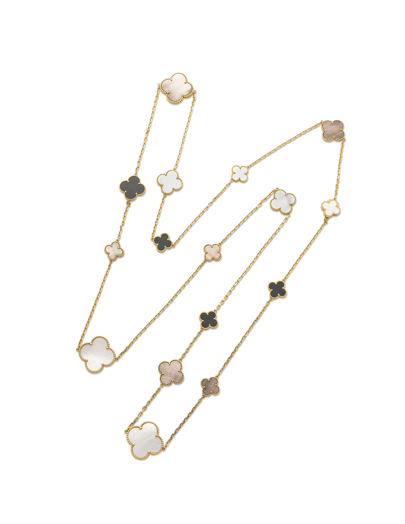 VAN CLEEF & ARPELS 'MAGIC ALHAMBRA' MOTHER-OF-PEARL, ABALONE AND ONYX ...