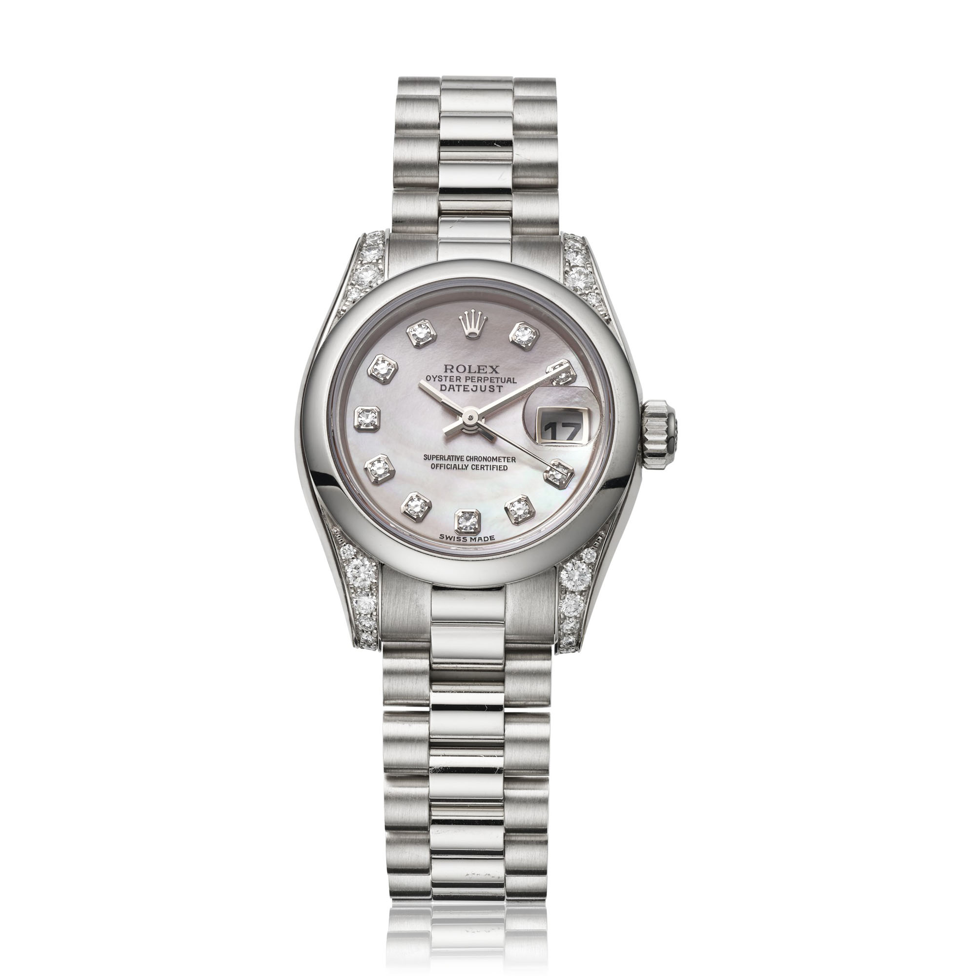 ROLEX, PLATINUM AND DIAMOND DATEJUST, REF. 179296, | Christie’s