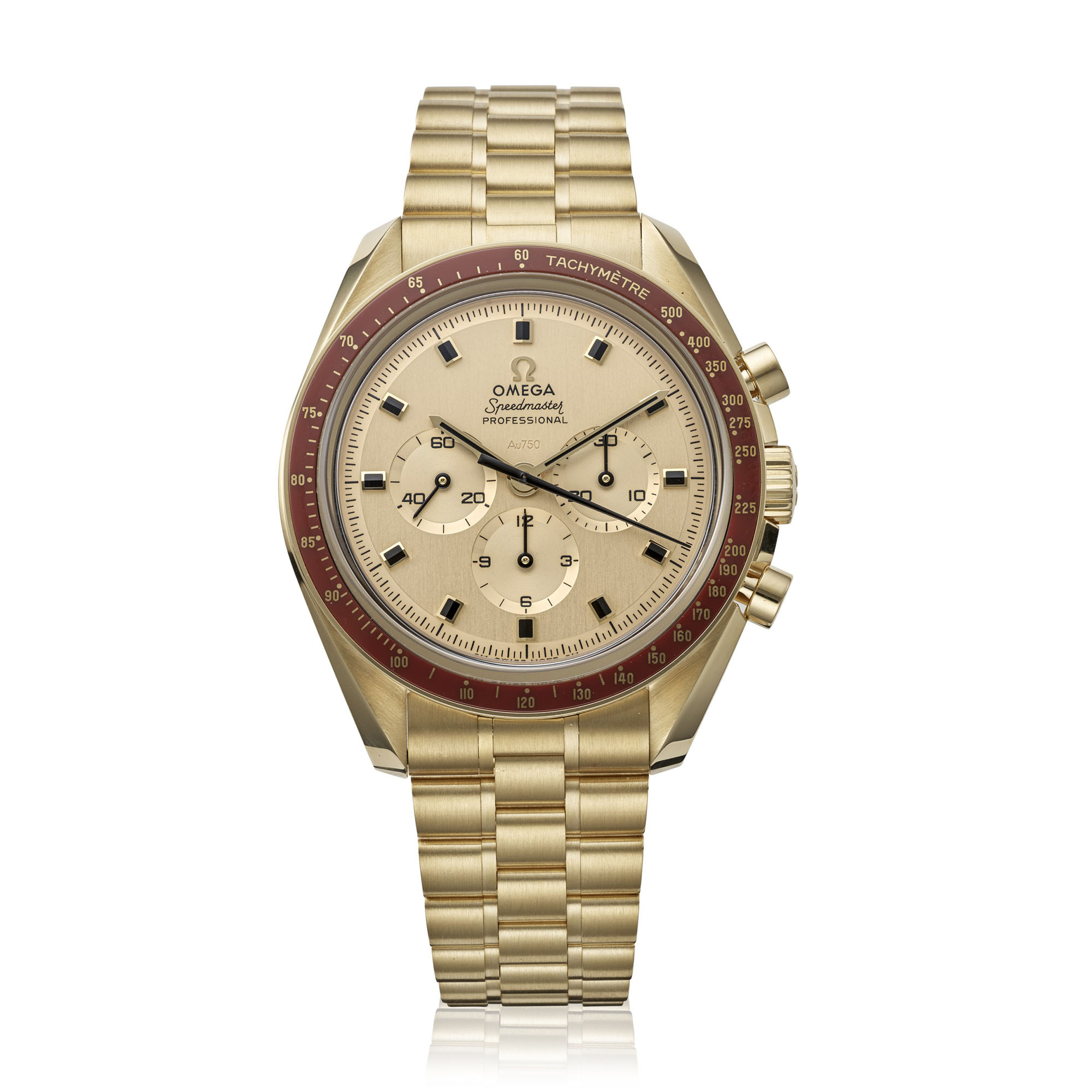 OMEGA, YELLOW GOLD SPEEDMASTER LIMITED EDITION 551/1014, REF. 310.60.42 ...