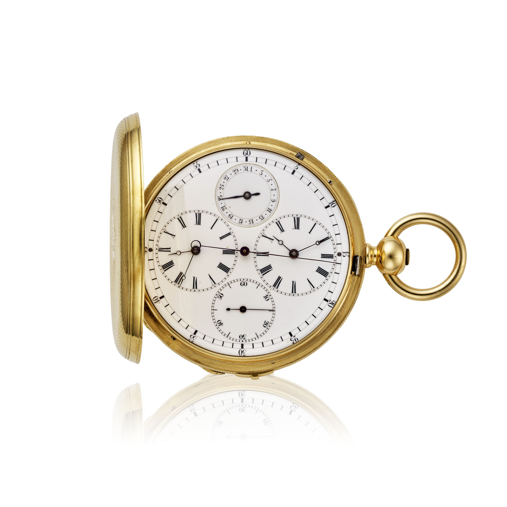 HENRY CAPT, YELLOW GOLD CHRONOGRAPH HUNTER-CASE POCKET WATCH, | Christie’s