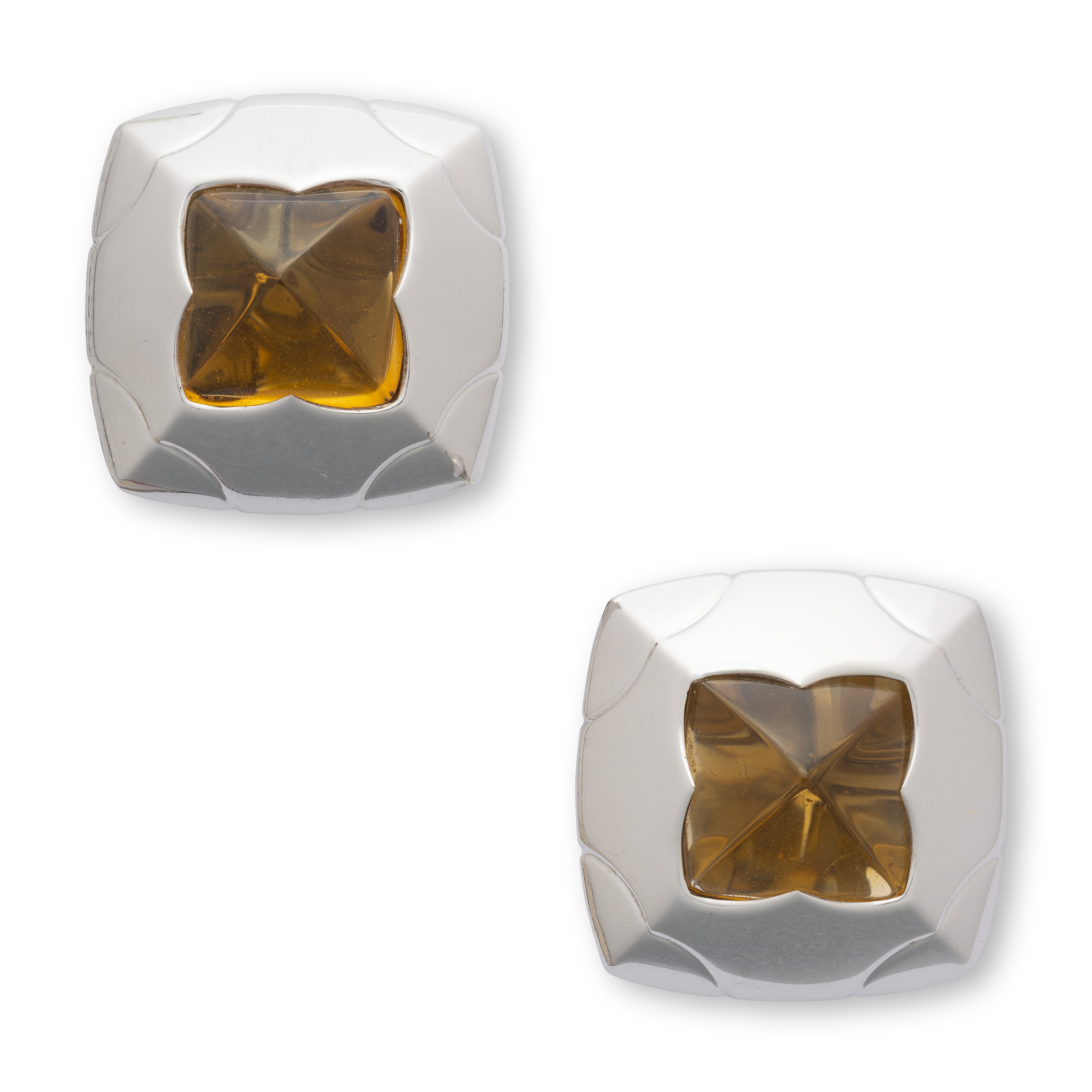 NO RESERVE - BULGARI 'PIRAMIDE' CITRINE EARRINGS, | Christie’s