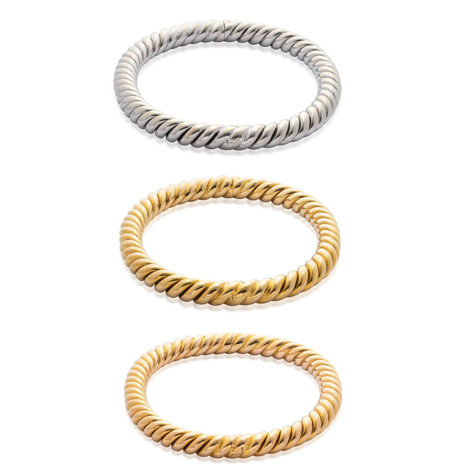 NO RESERVE - THREE GOLD BANGLES, | Christie’s