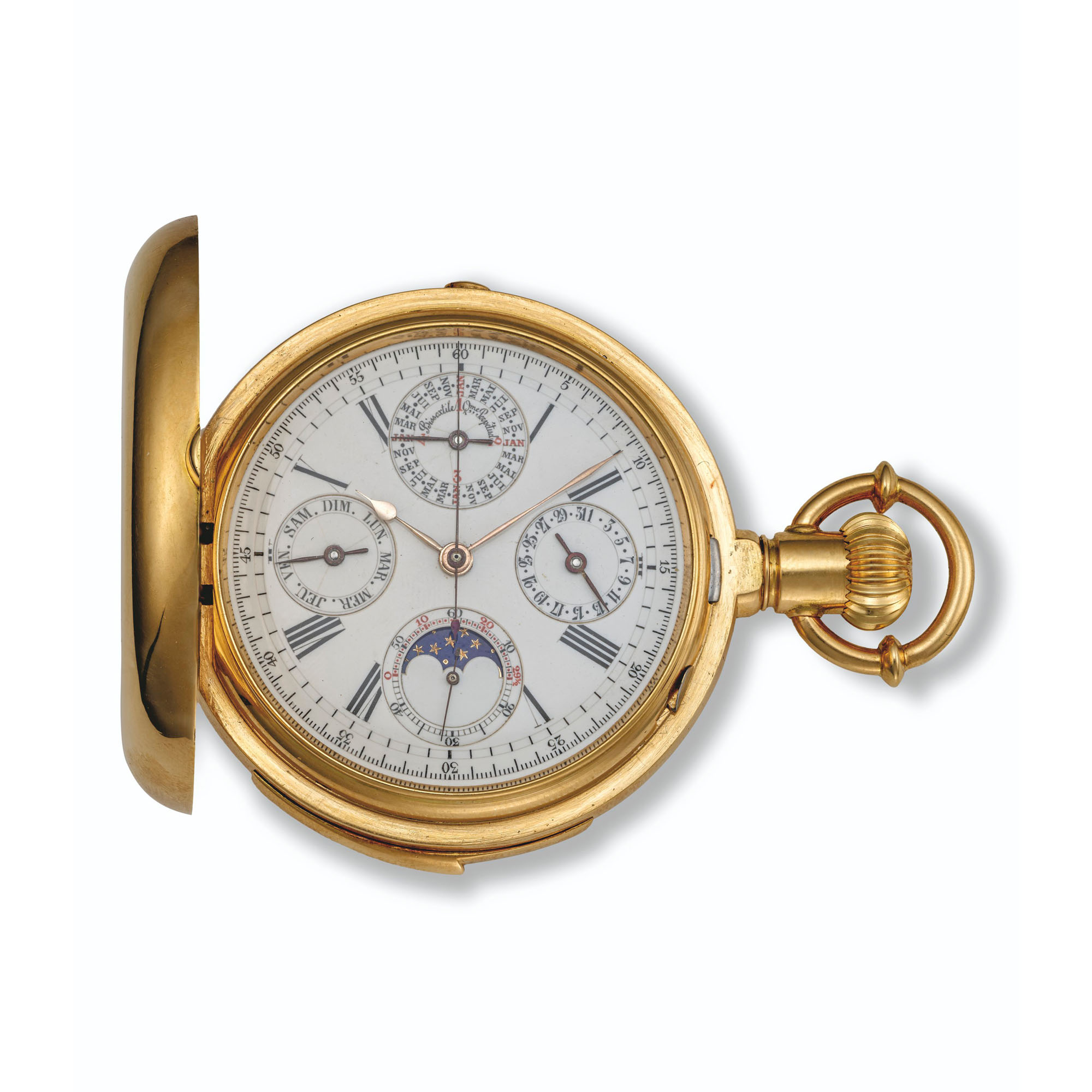 HENRY CAPT, YELLOW GOLD MINUTE REPEATING, PERPETUAL CALENDAR AND ...