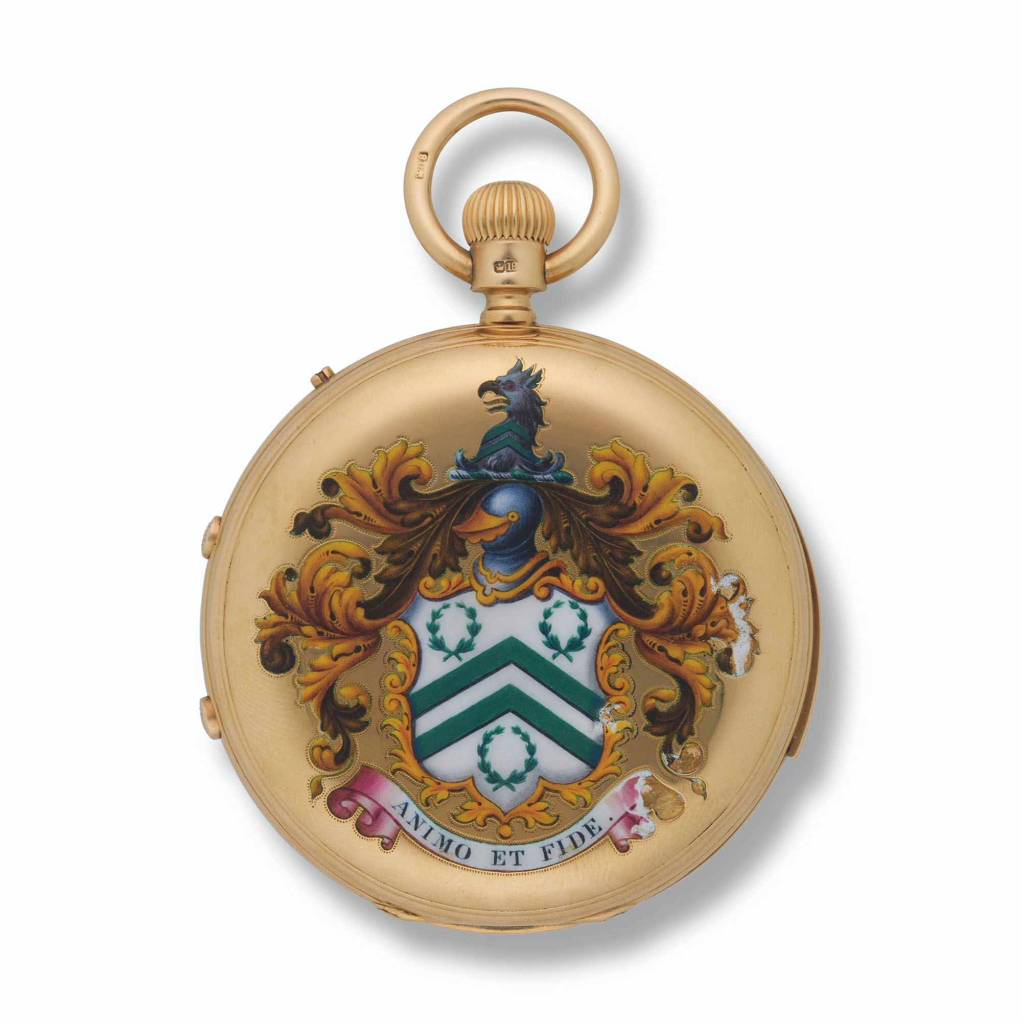 NICOLE NIELSEN & CO, YELLOW GOLD MINUTE REPEATING AND SPLIT-SECONDS CHRONOGRAPH OPENFACE POCKET ...