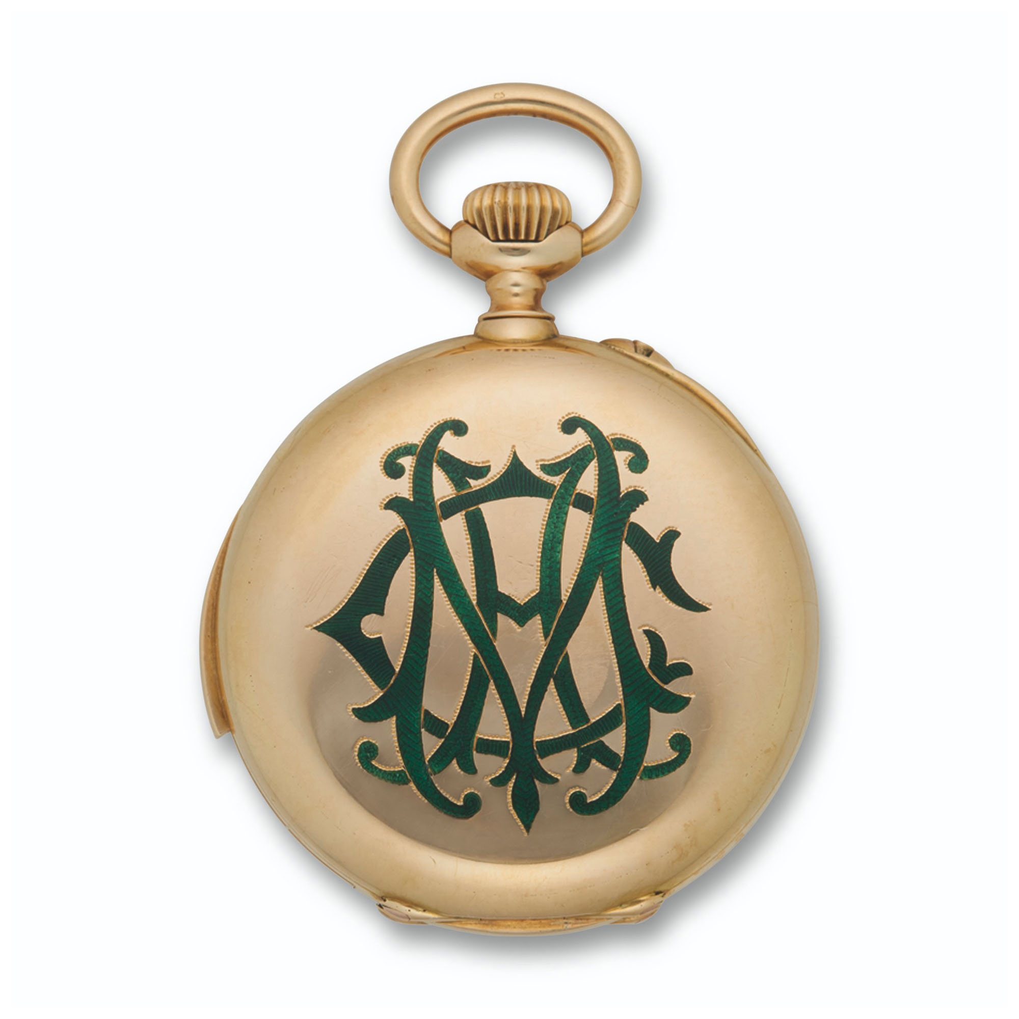 HENRY CAPT, YELLOW GOLD AND ENAMEL MINUTE REPEATING OPENFACE POCKET ...