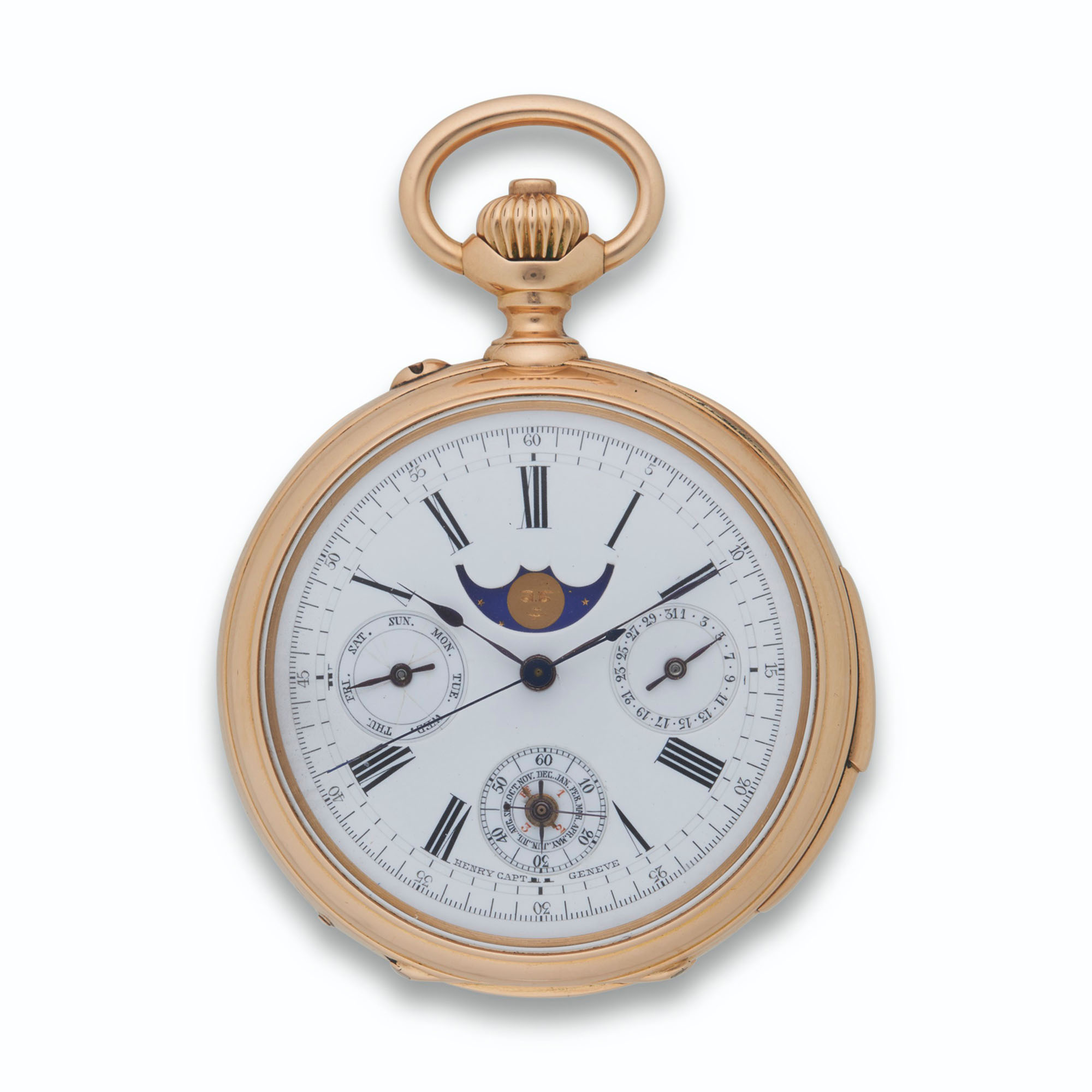 HENRY CAPT, YELLOW GOLD QUARTER REPEATING, PERPETUAL CALENDAR ...