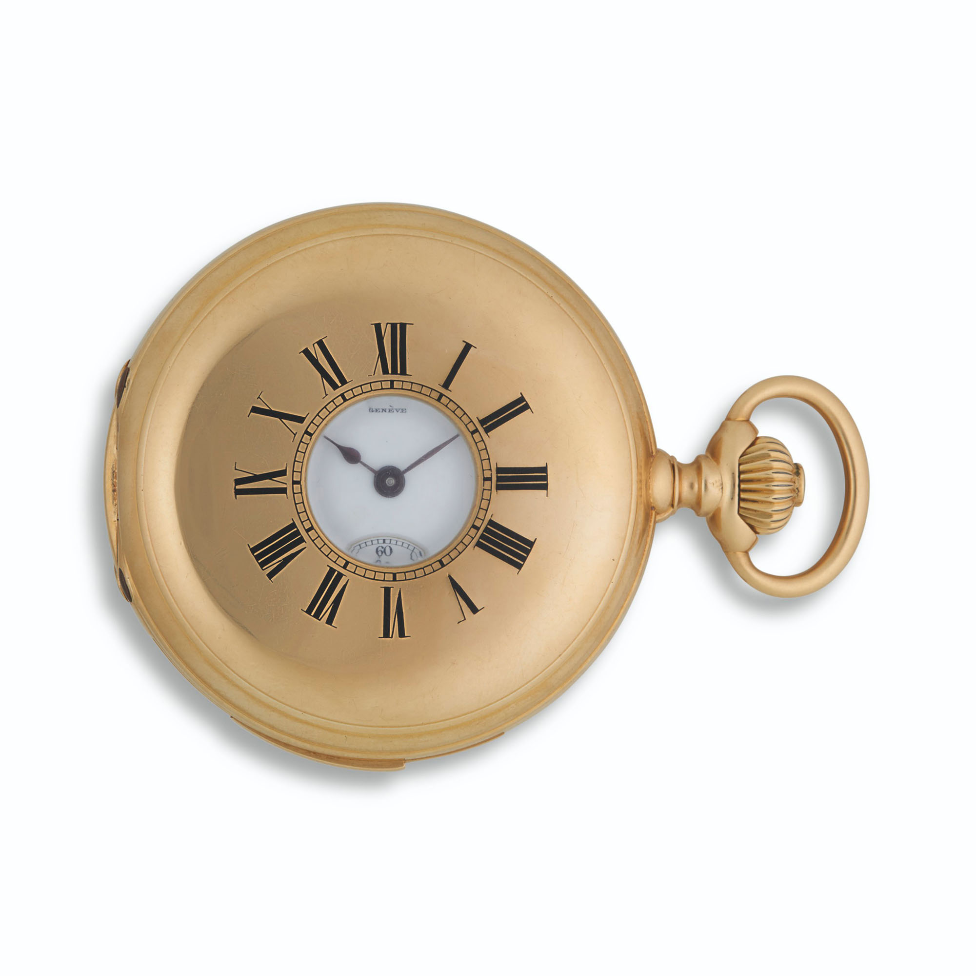 HENRY CAPT, YELLOW GOLD AND ENAMEL QUARTER REPEATING HUNTER-CASE POCKET ...