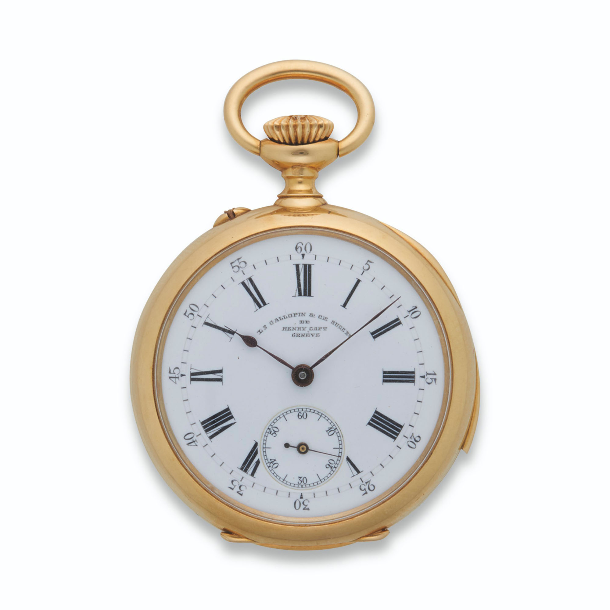 LS. GALLOPIN & CIE DE HENRY CAPT, YELLOW GOLD QUARTER REPEATING ...