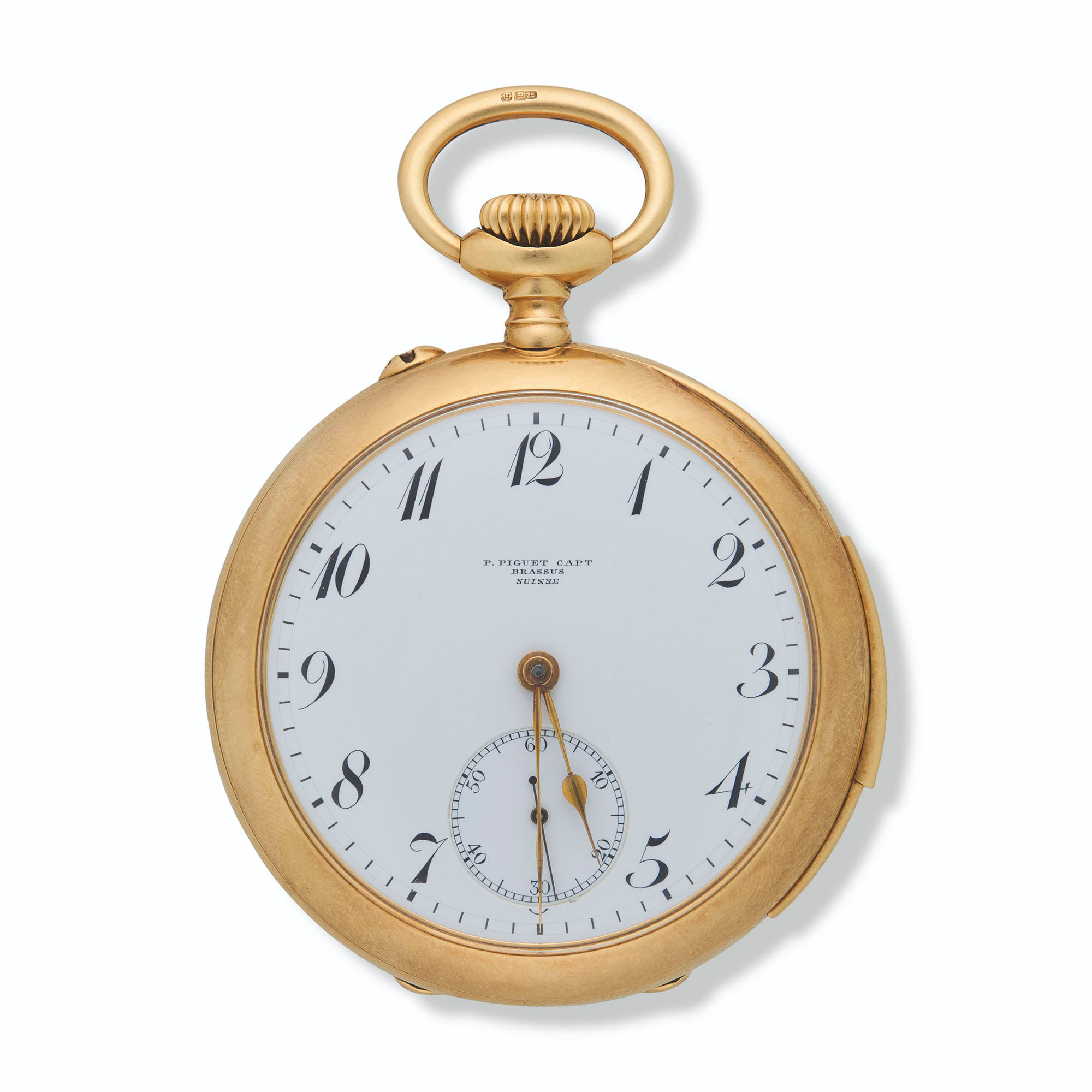HENRY CAPT, YELLOW GOLD MINUTE REPEATING OPENFACE POCKET WATCH ...