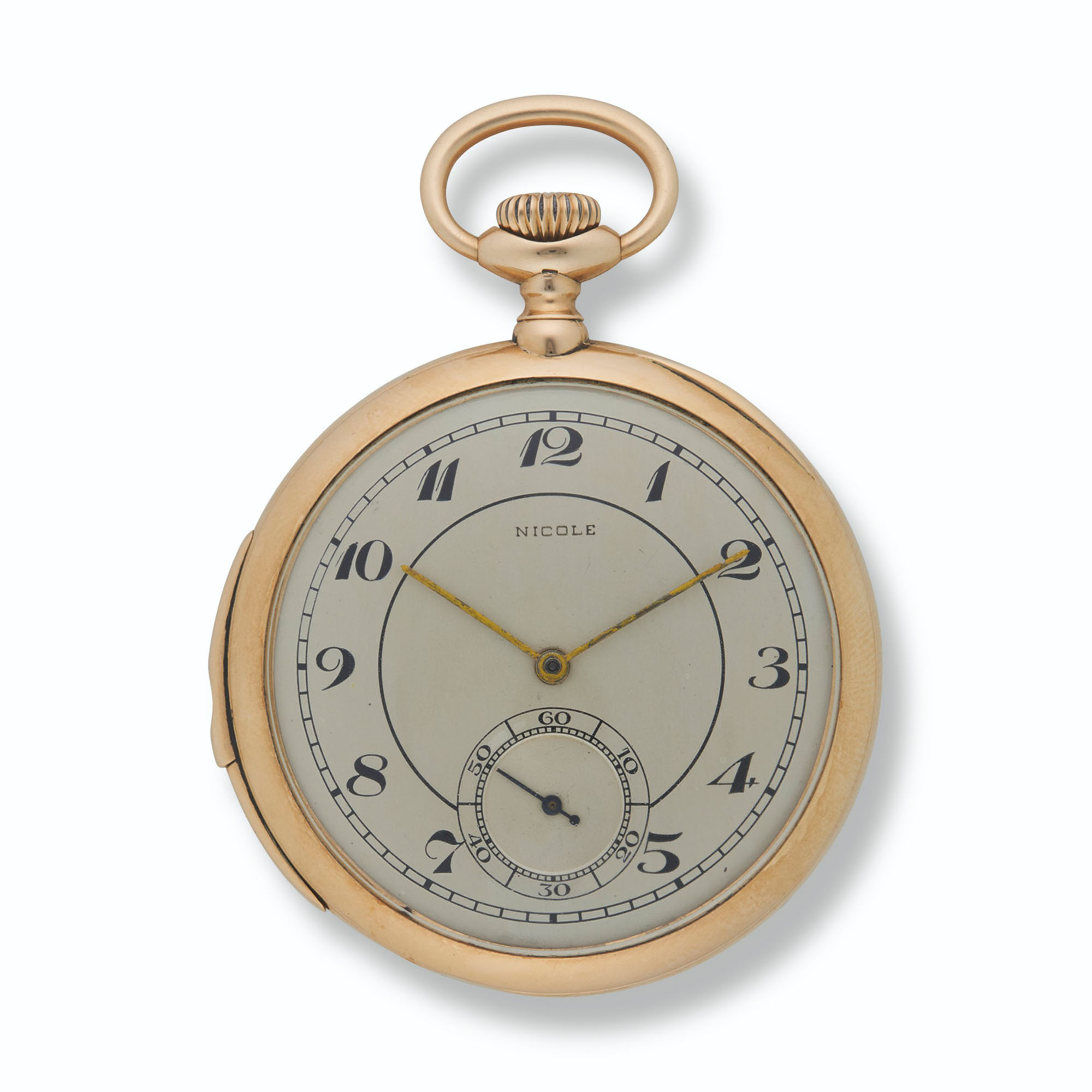 G. NICOLE, 14K GOLD MINUTE REPEATING OPENFACE POCKET WATCH, | Christie’s