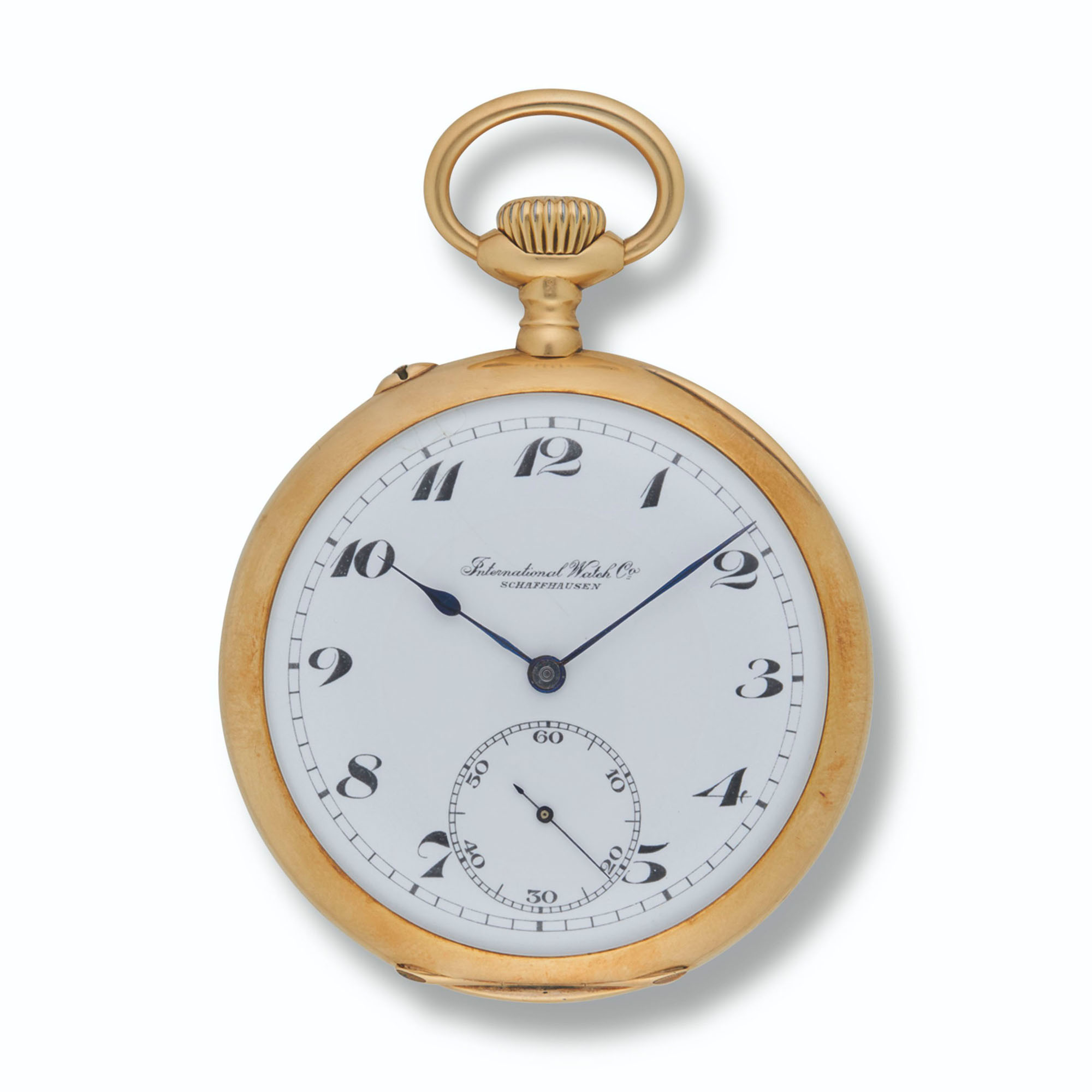 INTERNATIONAL WATCH CO., YELLOW GOLD OPENFACE POCKET WATCH, | Christie’s