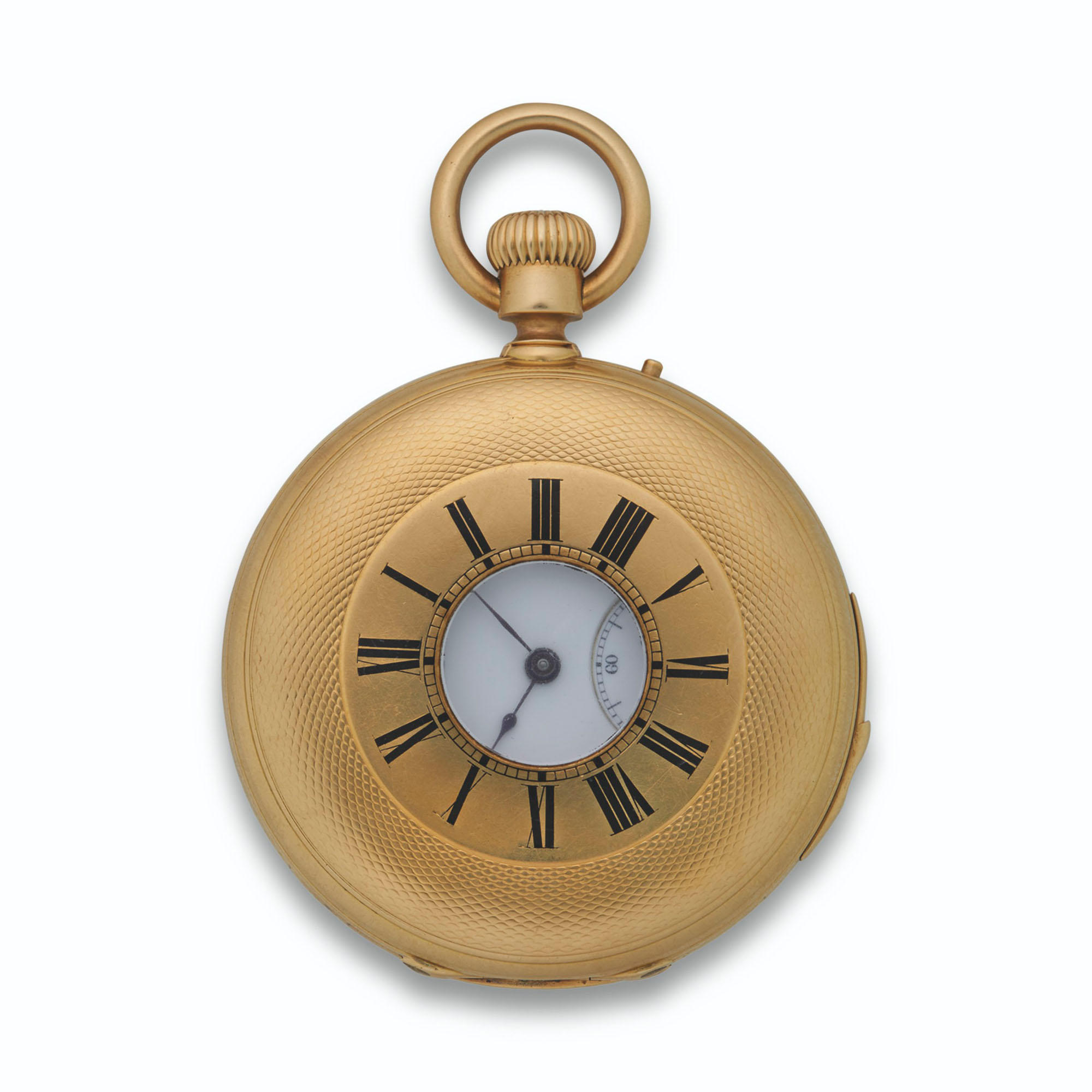 HENRY CAPT, YELLOW GOLD AND ENAMEL QUARTER REPEATING HUNTER-CASE POCKET ...