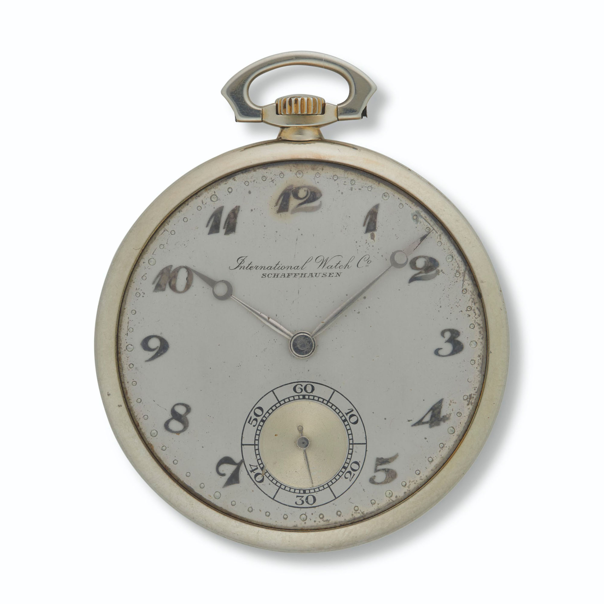 INTERNATIONAL WATCH CO., WHITE GOLD OPENFACE POCKET WATCH, | Christie’s