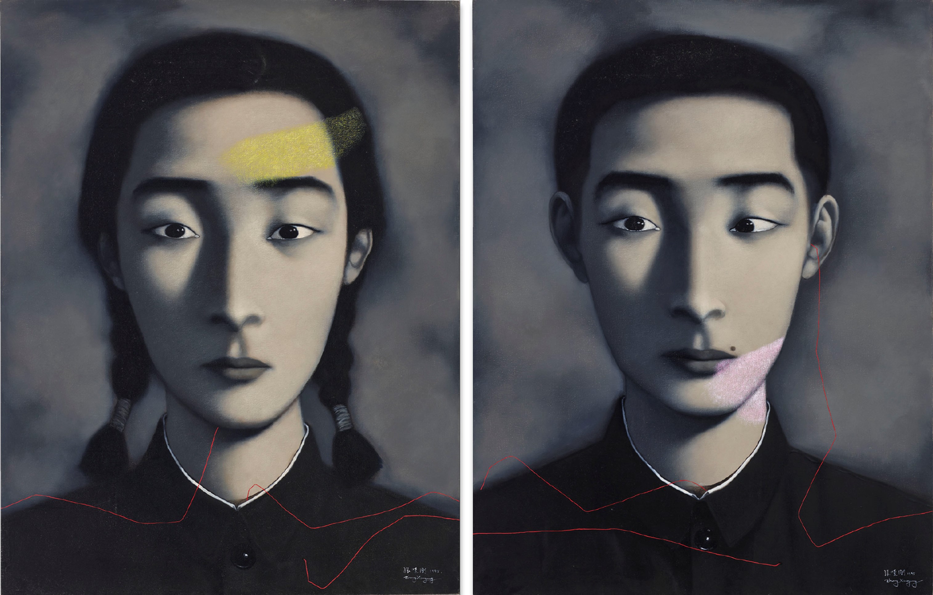 ZHANG XIAOGANG (B. 1958), Bloodline-Big Family: Comrade No. 5;Bloodline ...