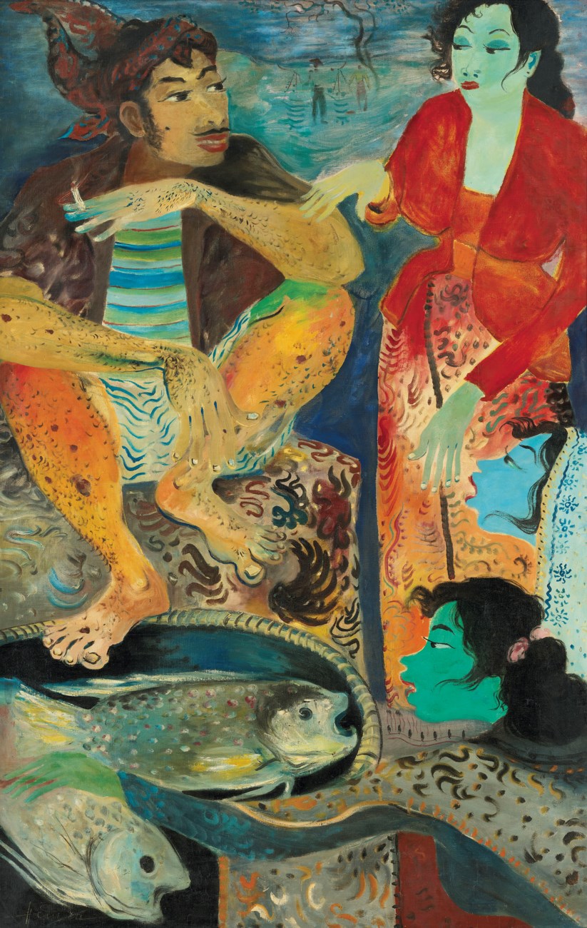 HENDRA GUNAWAN (1918-1983), Penjual Ikan (Fish Seller) | Christie's
