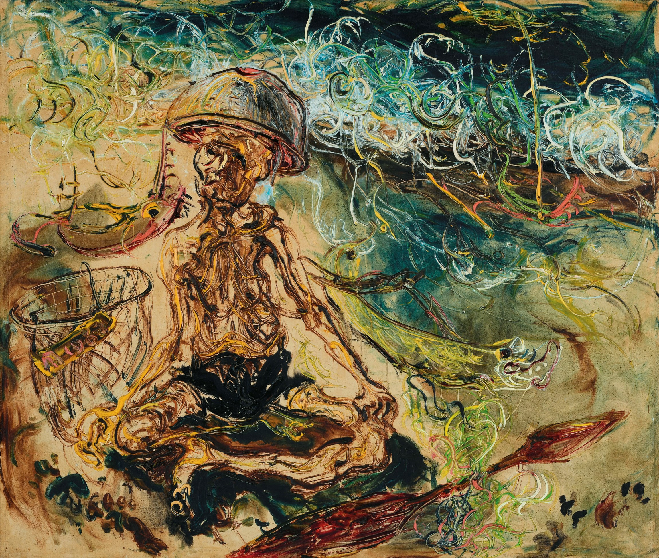 AFFANDI (1907-1990), Nelayan Bali I (Balinese Fisherman I) | Christie's
