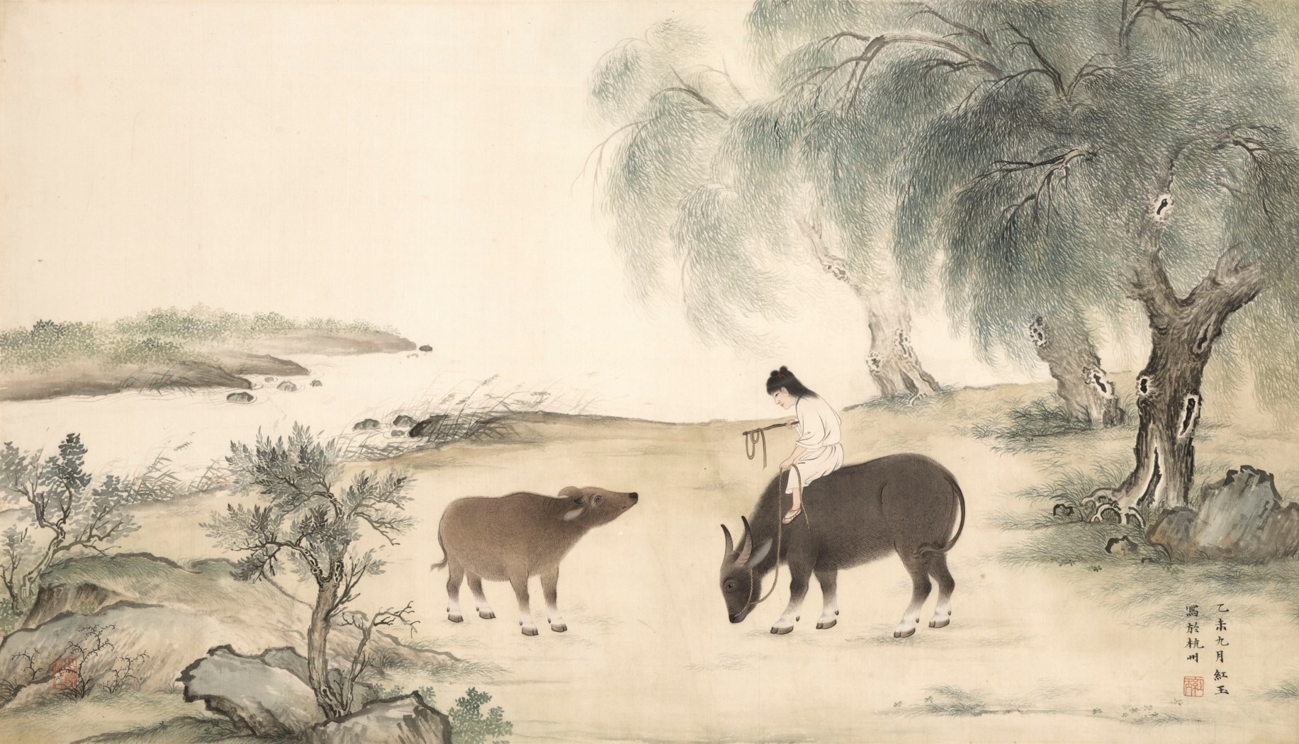 HE HONGYU (B. 1984), Spring Herding | Christie's