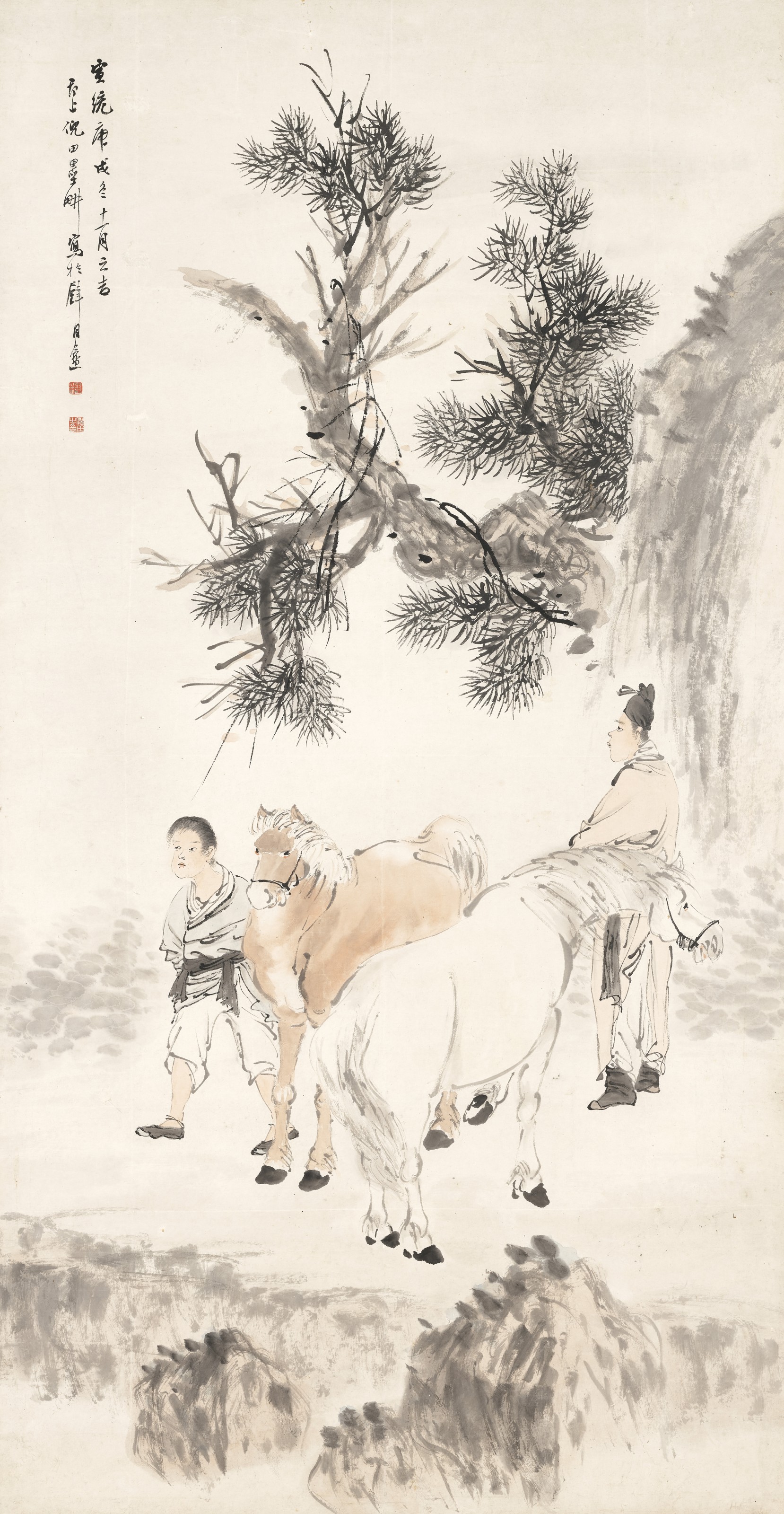 NI TIAN (1855-1919), Horses and Grooms | Christie’s