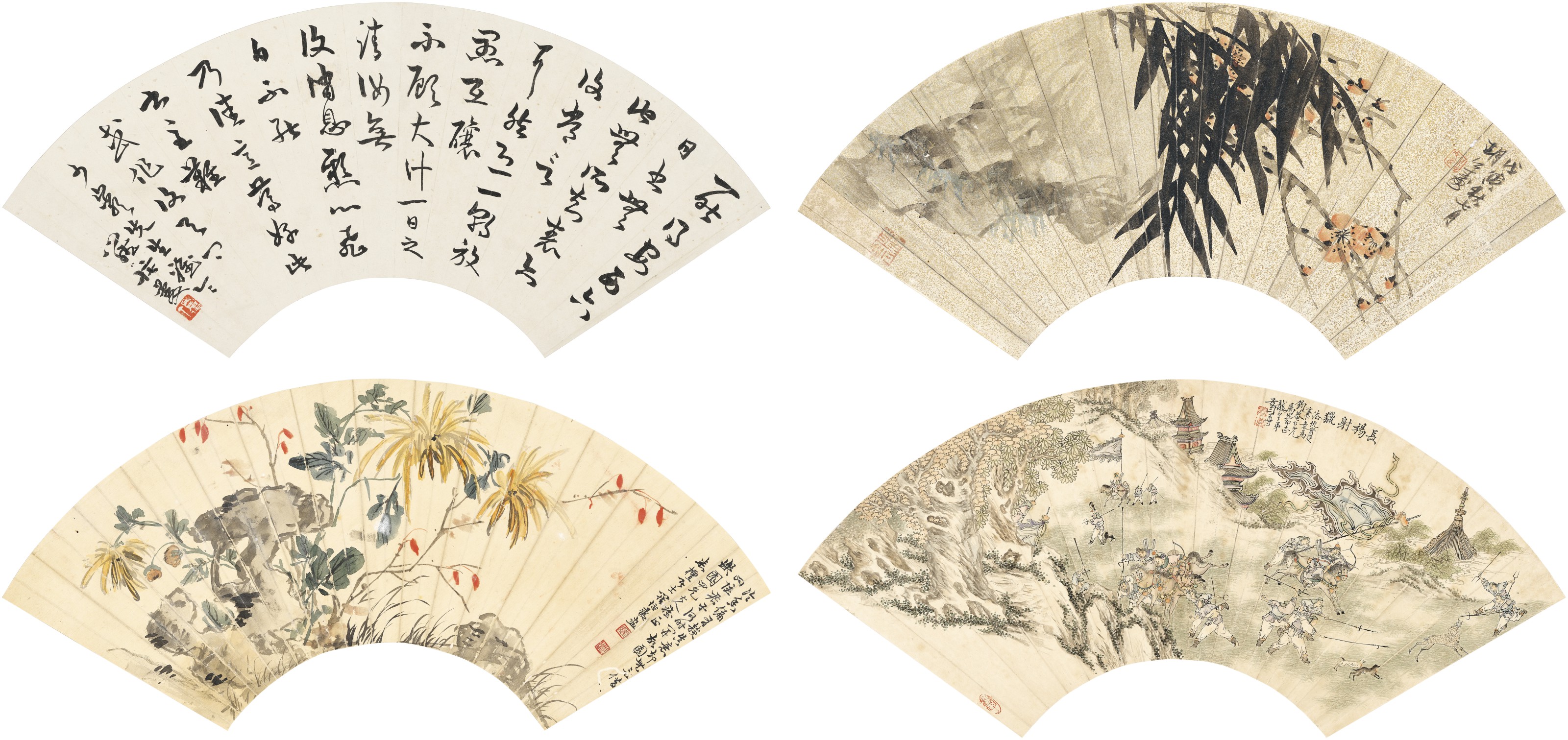 HU GONGSHOU (1823-1886) / GE ZUN (1821-1908) / LUO DUNHUAN (1873-1954 ...