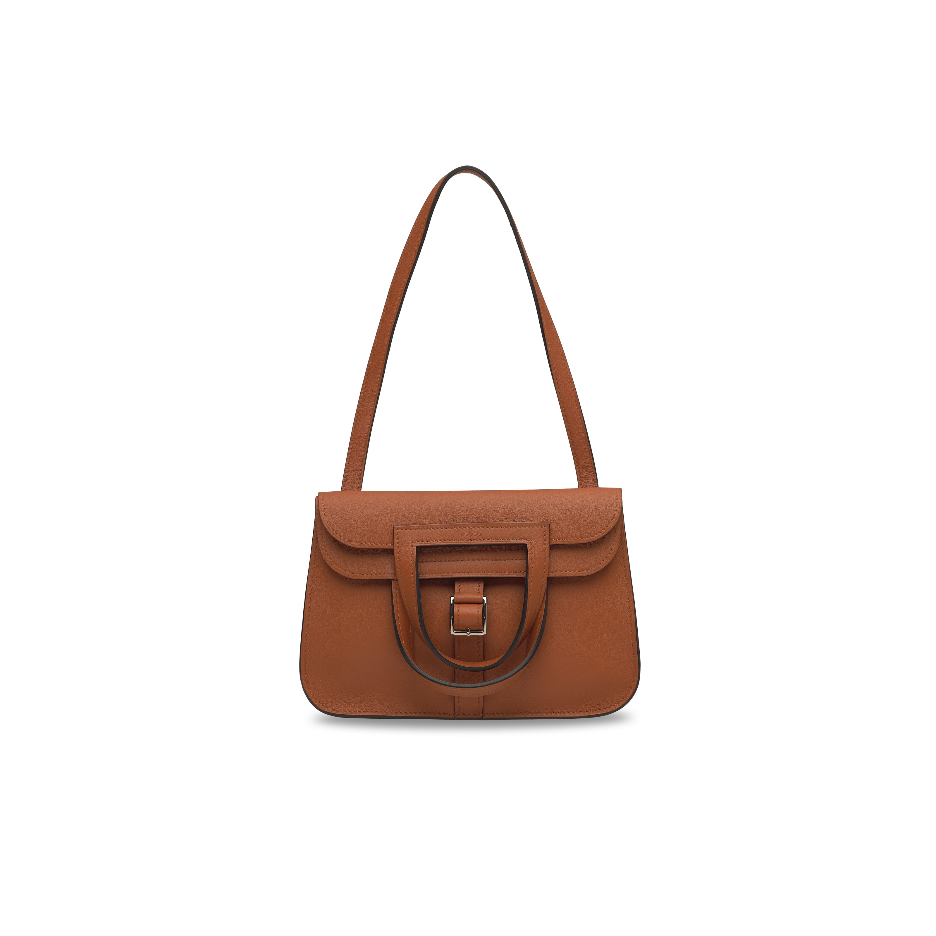 A CUIVRE SWIFT LEATHER MINI HALZAN 20 WITH PALLADIUM HARDWARE, HERMÈS ...