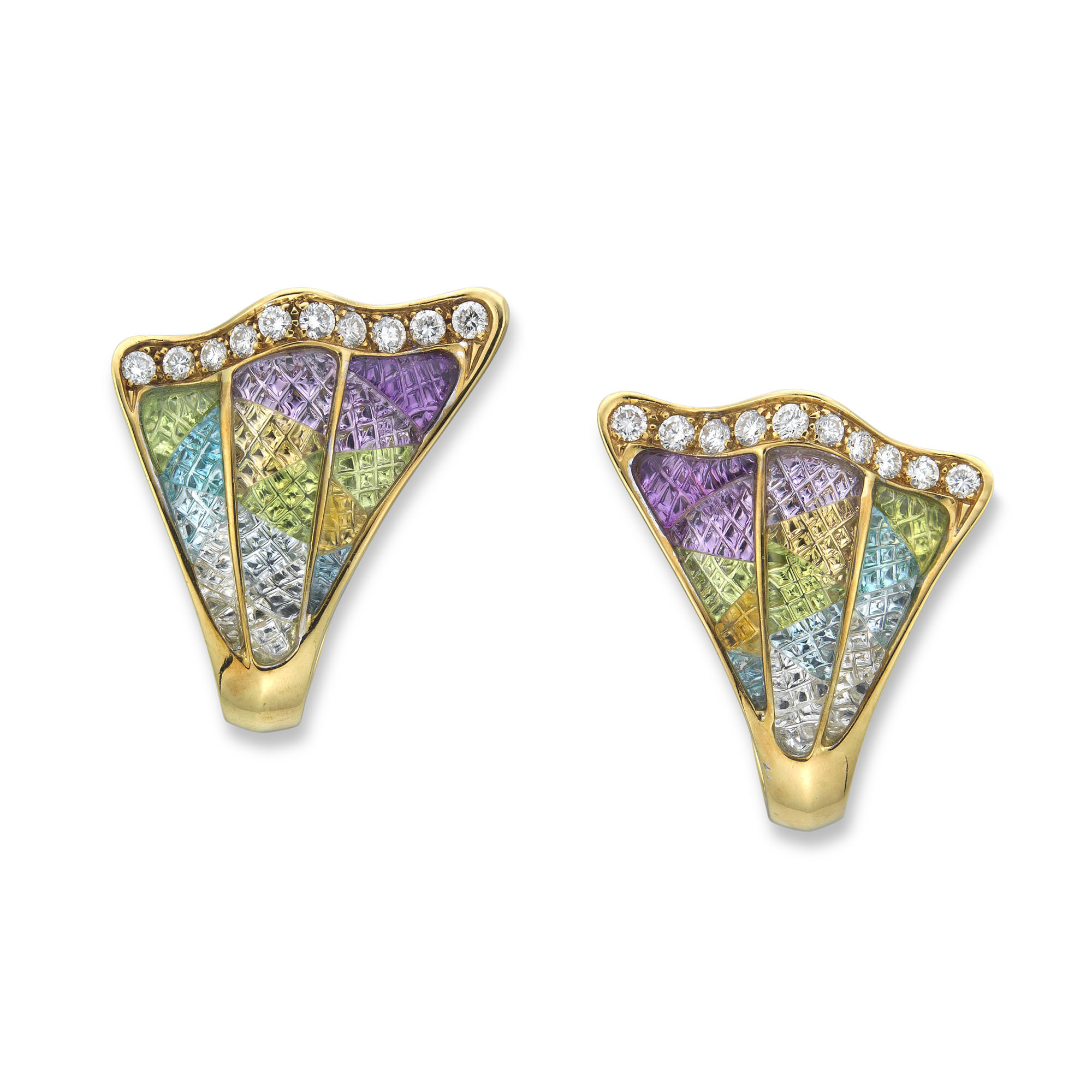 SCAVIA MULTI-GEM EARRINGS, | Christie’s