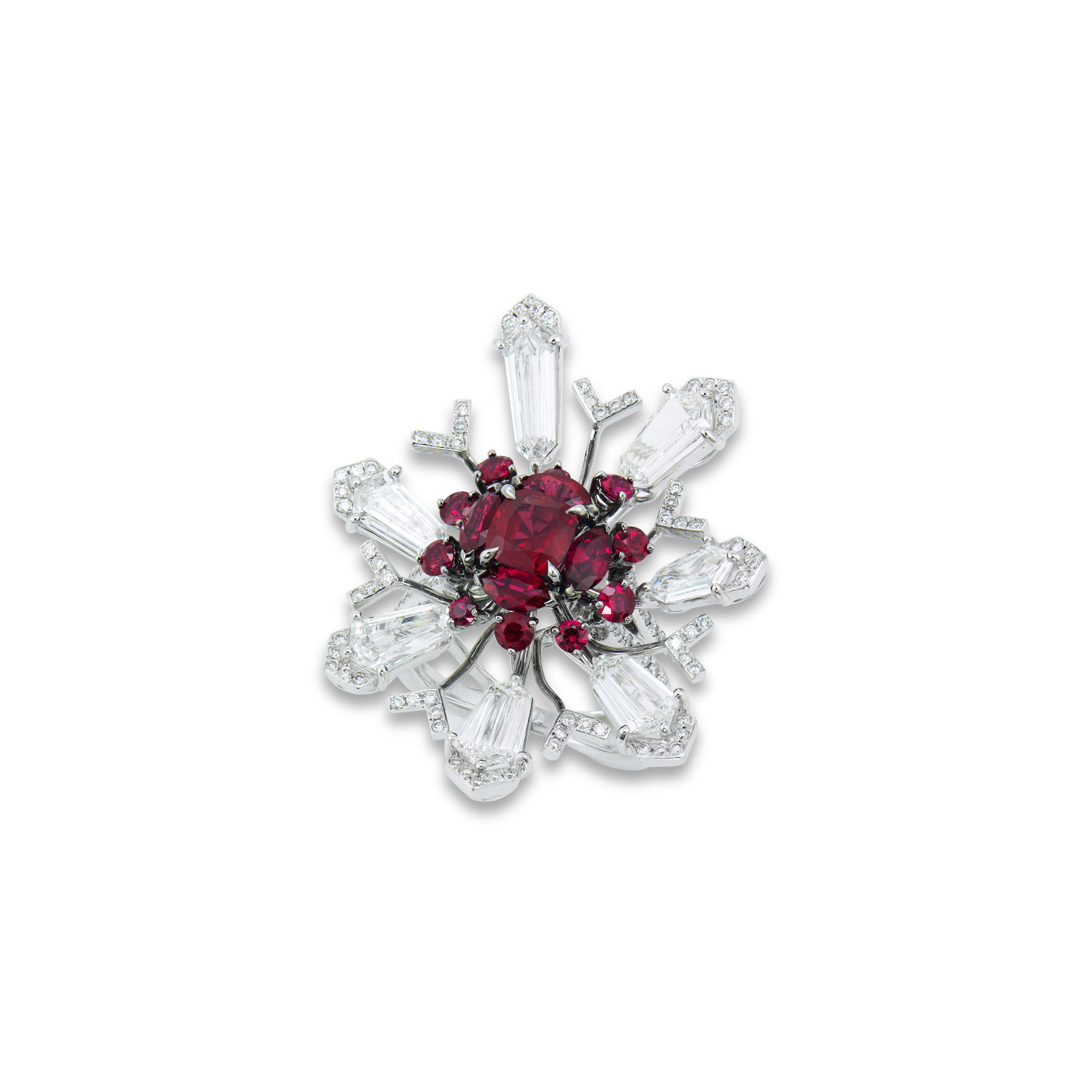 BARNEY CHENG RUBY AND DIAMOND RING WITH REPORT, | Christie’s