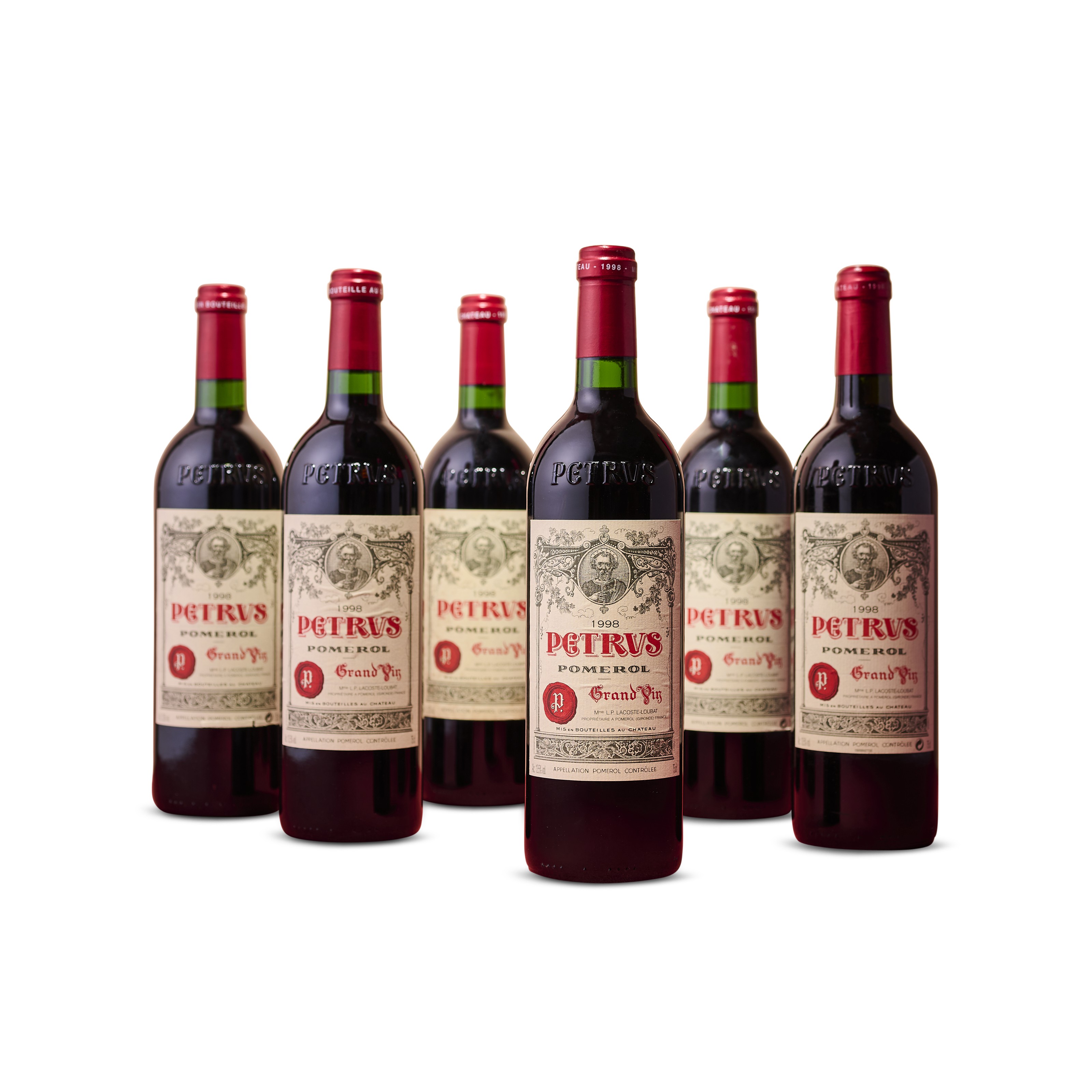 Petrus 1998, Pomerol, cru exceptionnel In original wooden case. Three ...